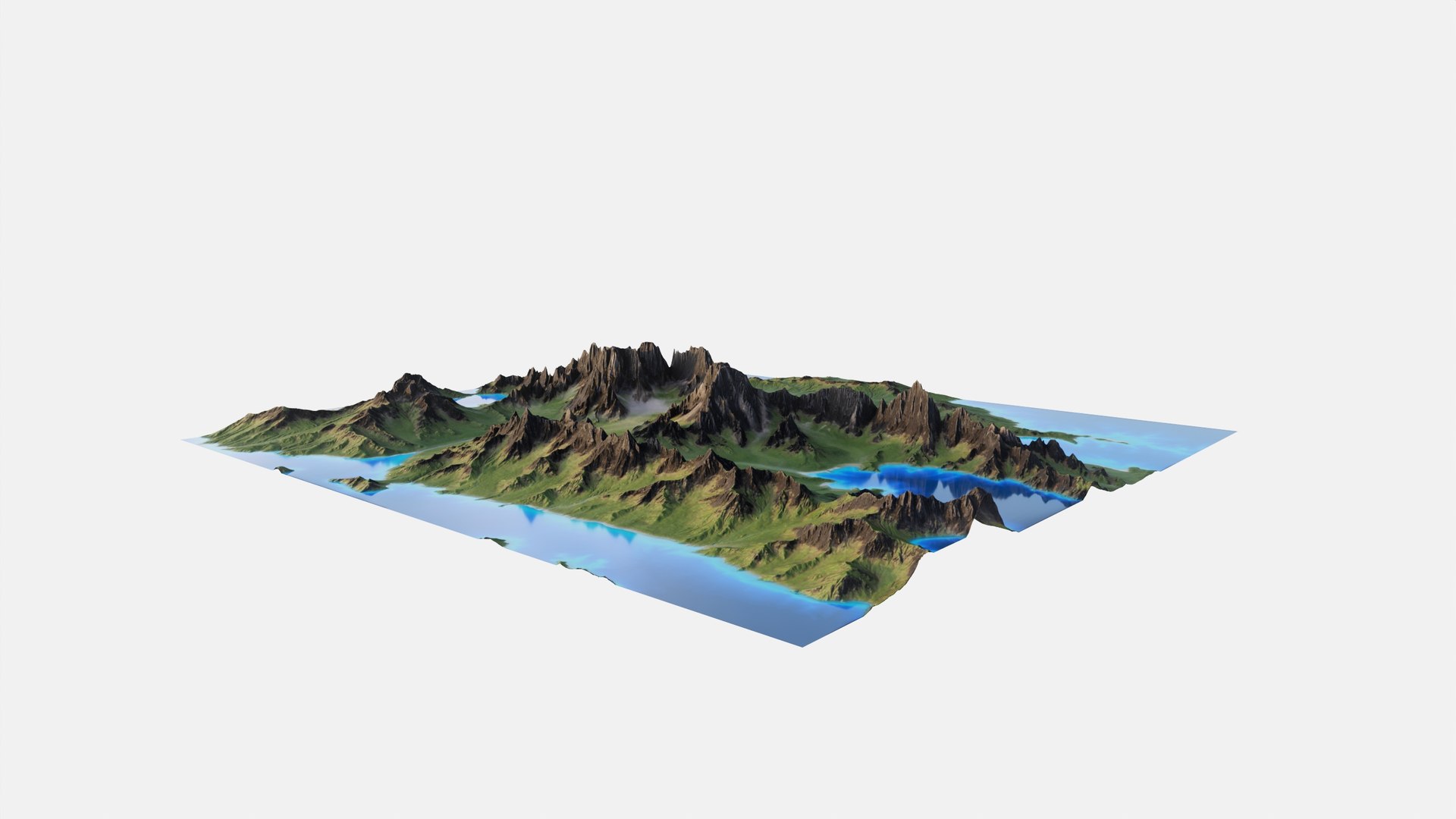 3D Model Mountain Ridge Montasio - TurboSquid 2141616