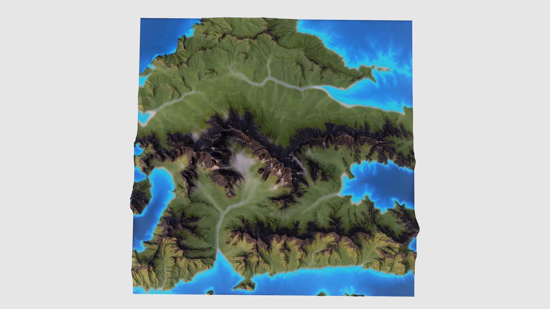 3D Model Mountain Ridge Montasio - TurboSquid 2141616