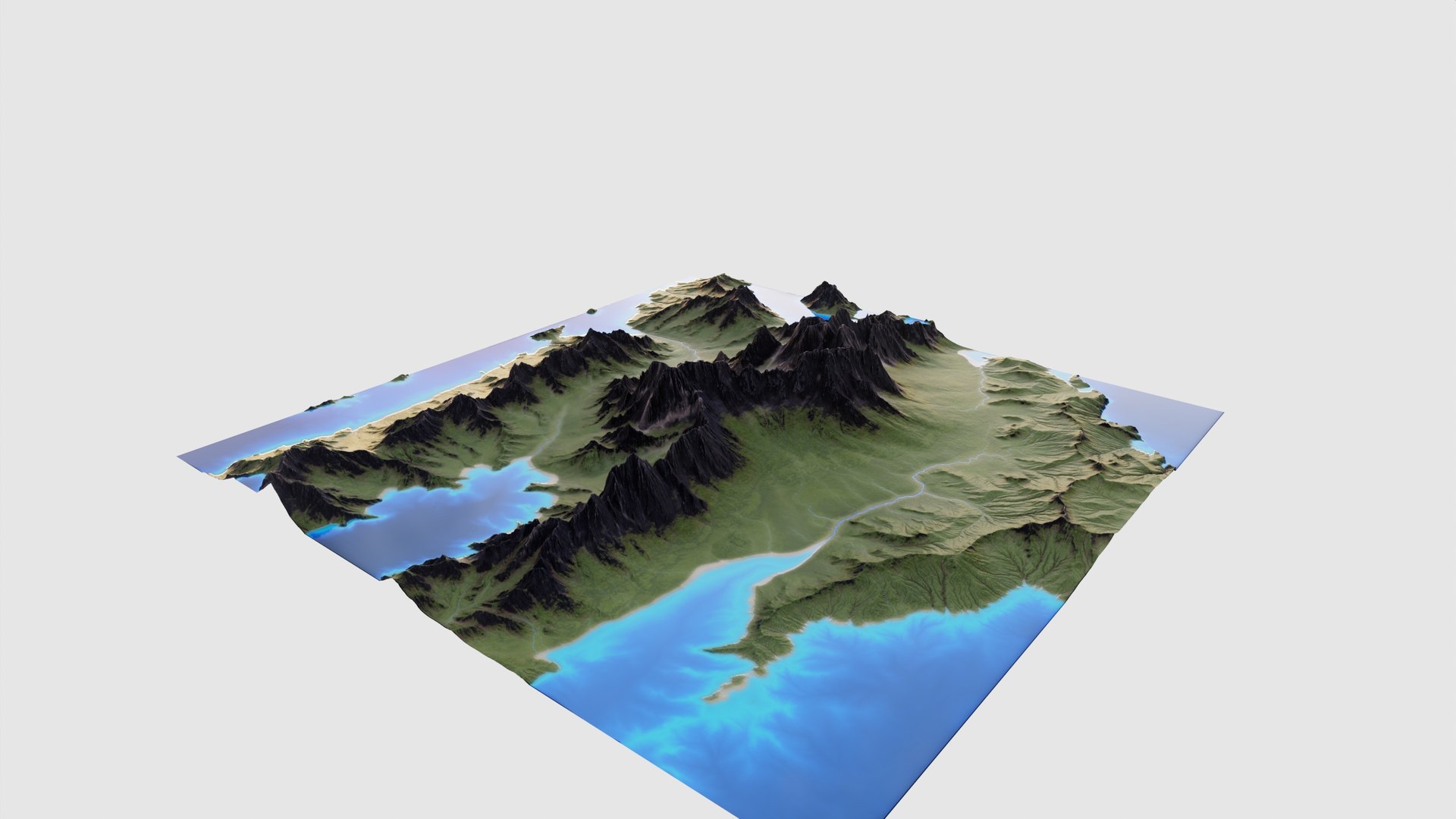 3D Model Mountain Ridge Montasio - TurboSquid 2141616