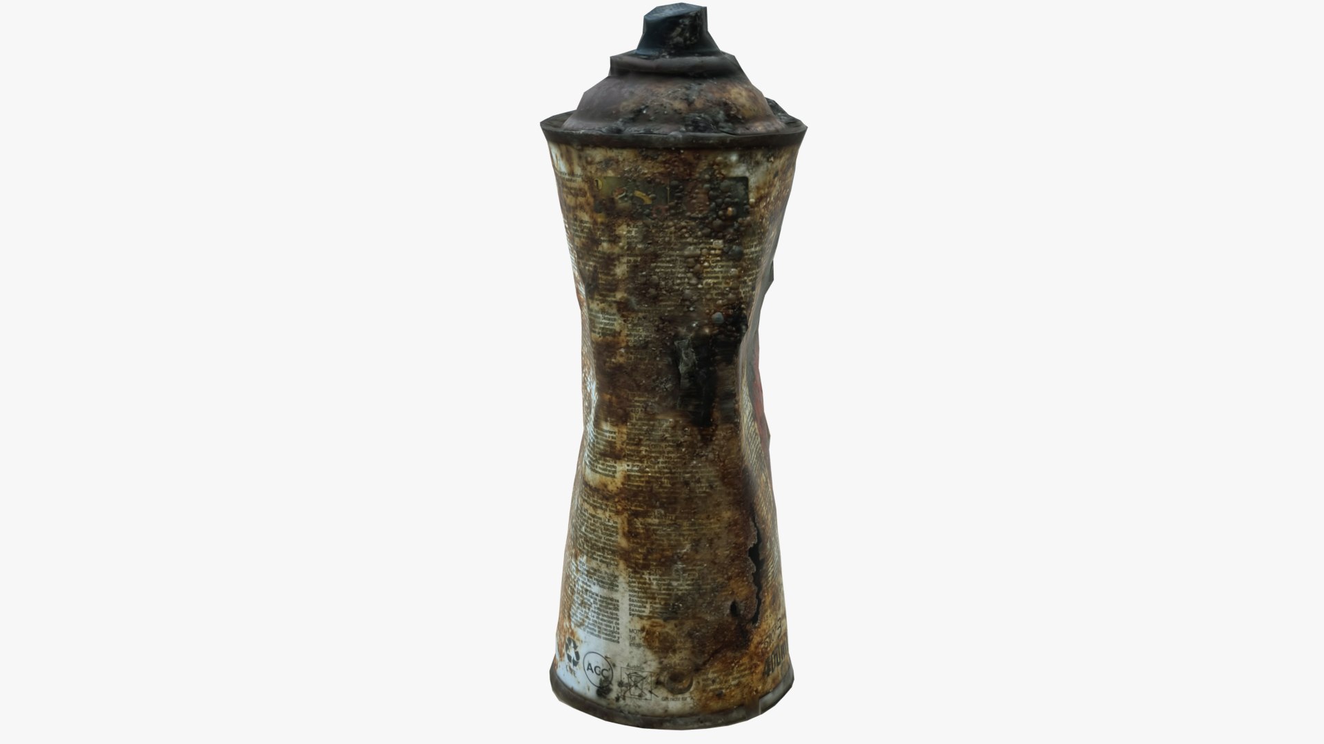 3D Old Rust Aerosol Can 1 Scan 3D Model - TurboSquid 1741515