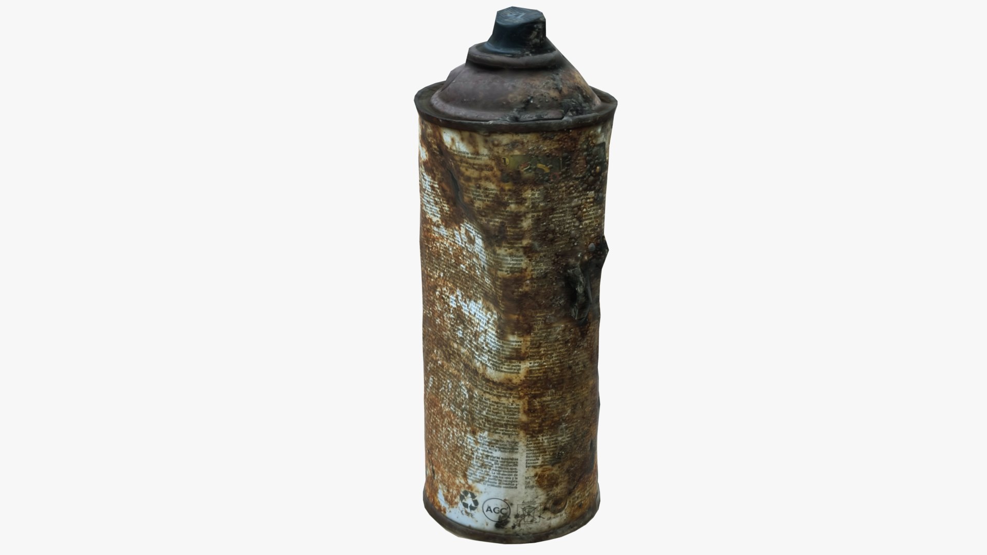 3D Old Rust Aerosol Can 1 Scan 3D Model - TurboSquid 1741515