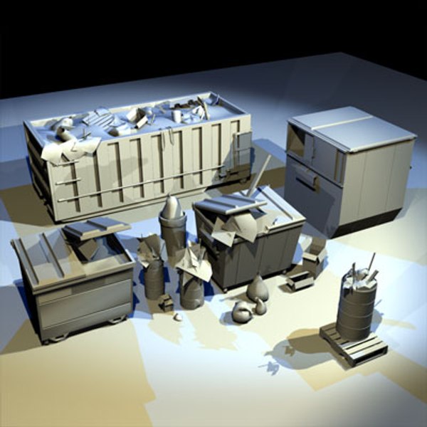 3d dumpster trash 01 dump