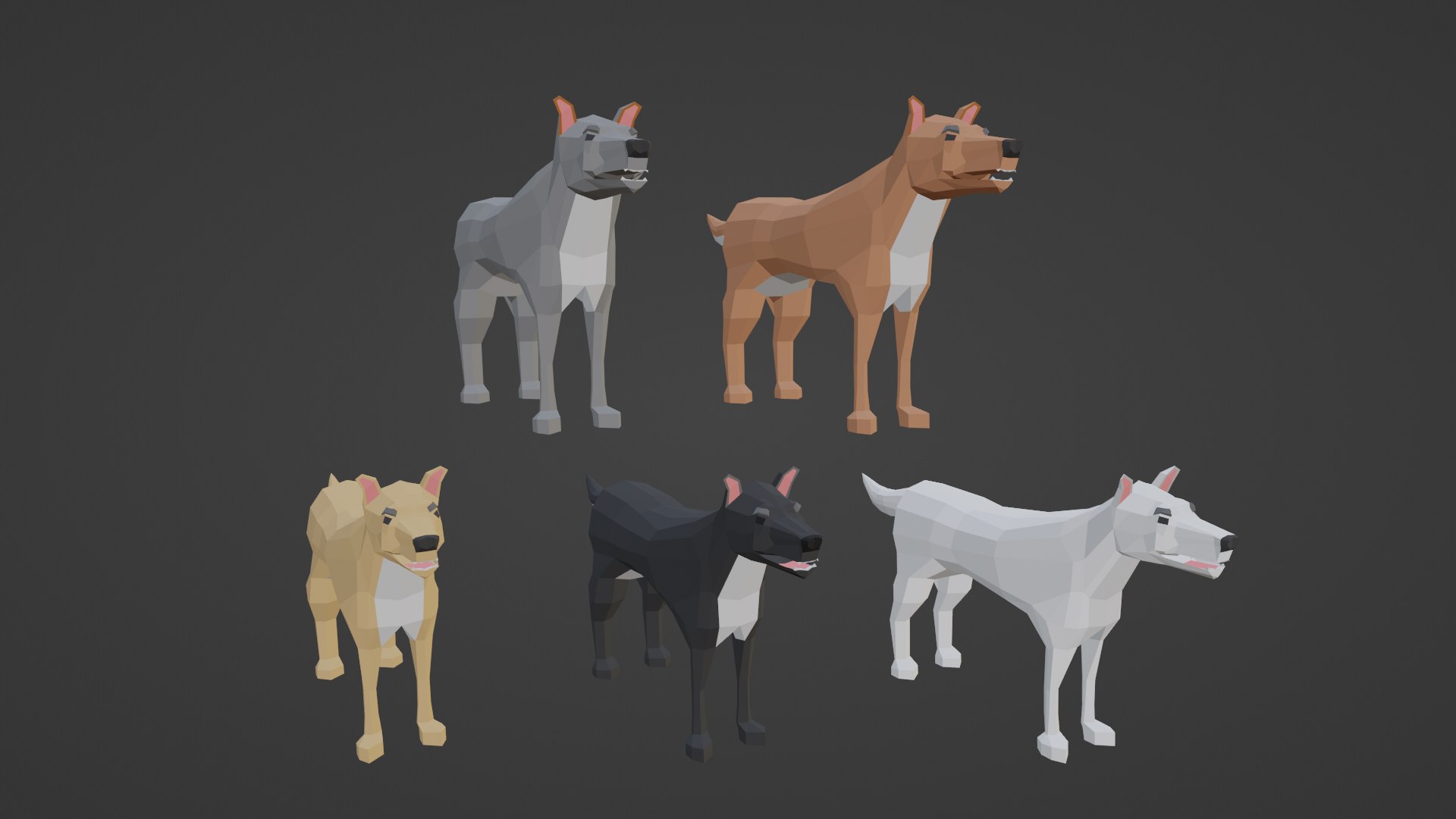 Free 3D LOW POLY Dog Model - TurboSquid 2177066