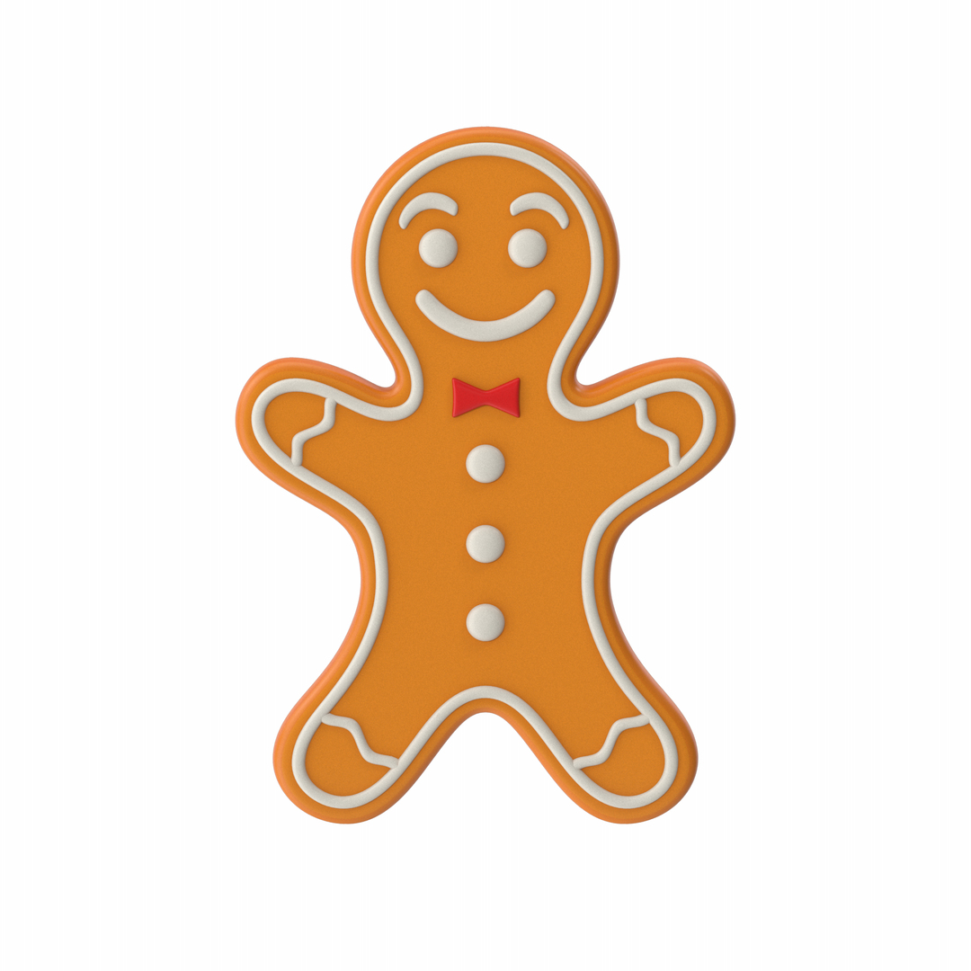 Cartoony Gingerbread 3D Model - TurboSquid 1998895