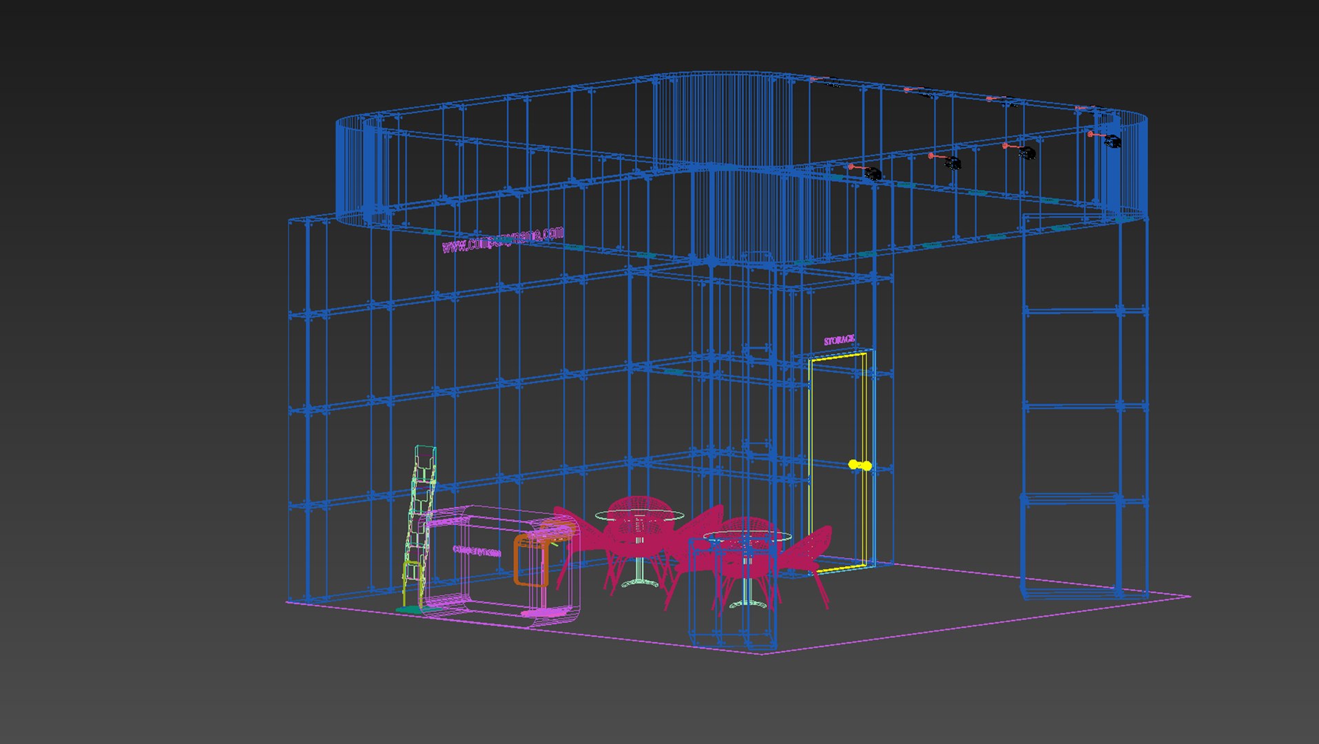 3D 4booth Block System - TurboSquid 2243942