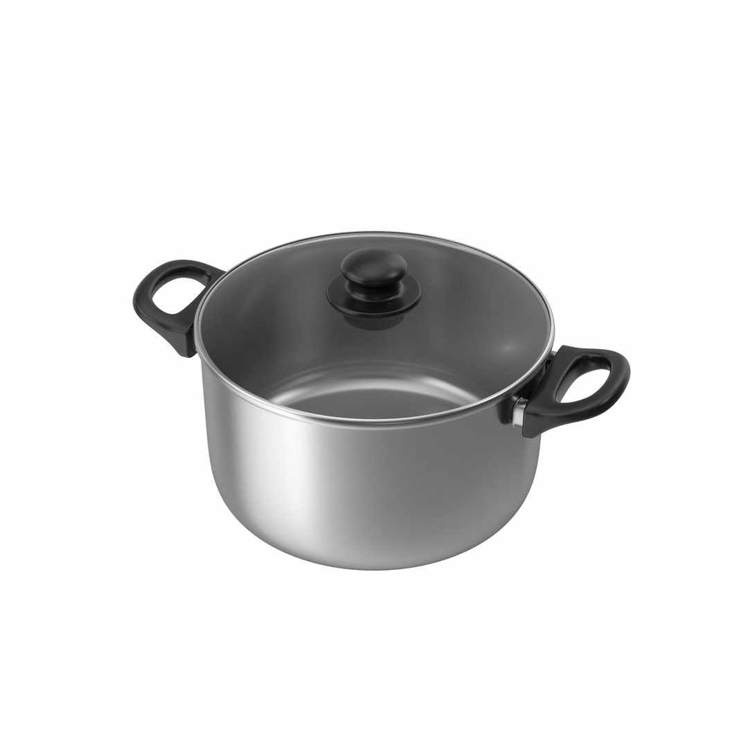 3D Silver Cooking Pot Model - TurboSquid 1892677