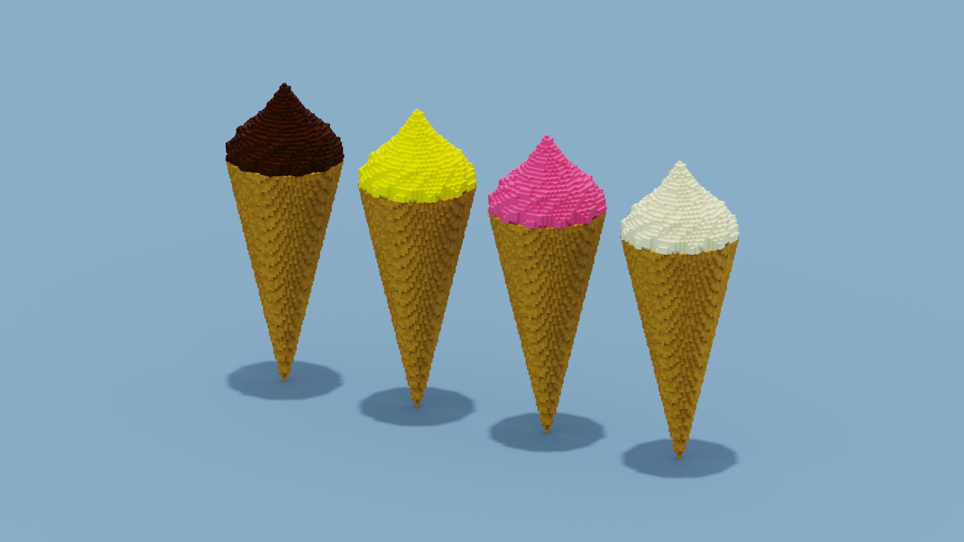 3D Voxel Ice Cream Collection - TurboSquid 1943853