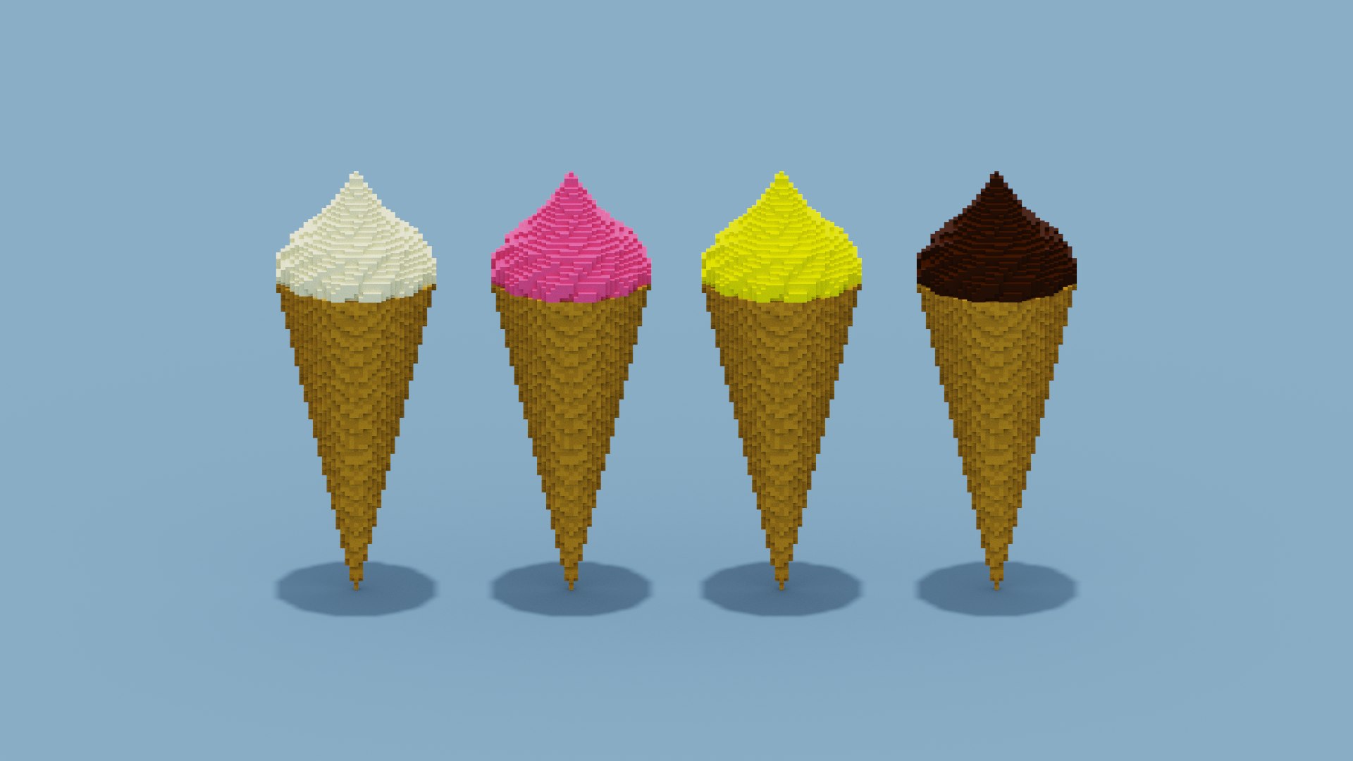3D Voxel Ice Cream Collection - TurboSquid 1943853