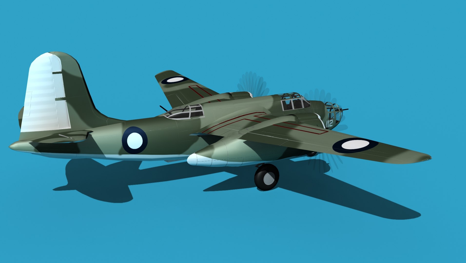Douglas DB-7 Boston Mk II V05 RAAF 3D Model - TurboSquid 1917748