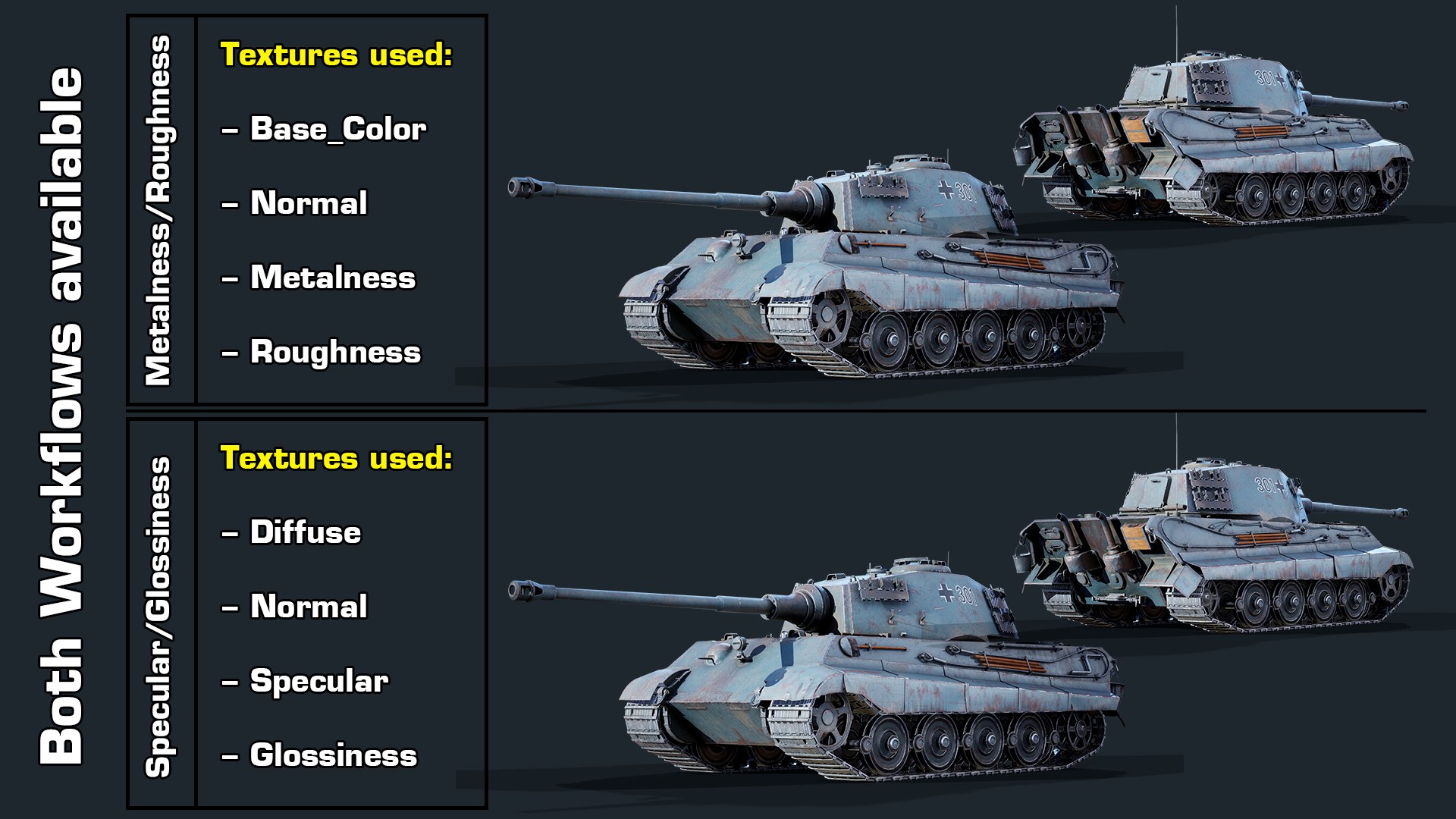 Tiger ii gameready 3D model - TurboSquid 1564454