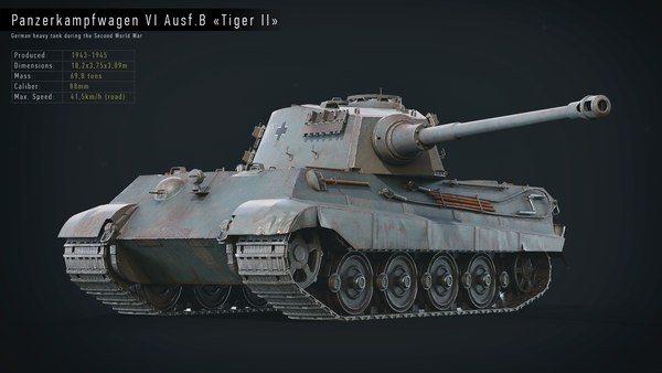 Tiger ii gameready 3D model - TurboSquid 1564454