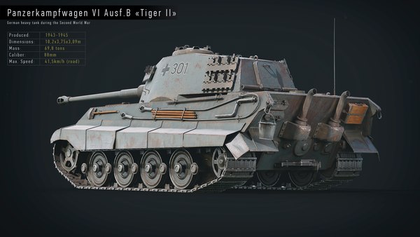 Tiger ii gameready 3D model - TurboSquid 1564454