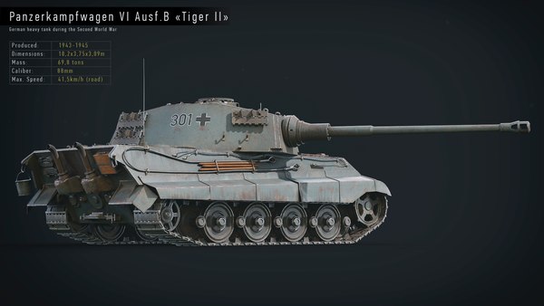 Tiger ii gameready 3D model - TurboSquid 1564454