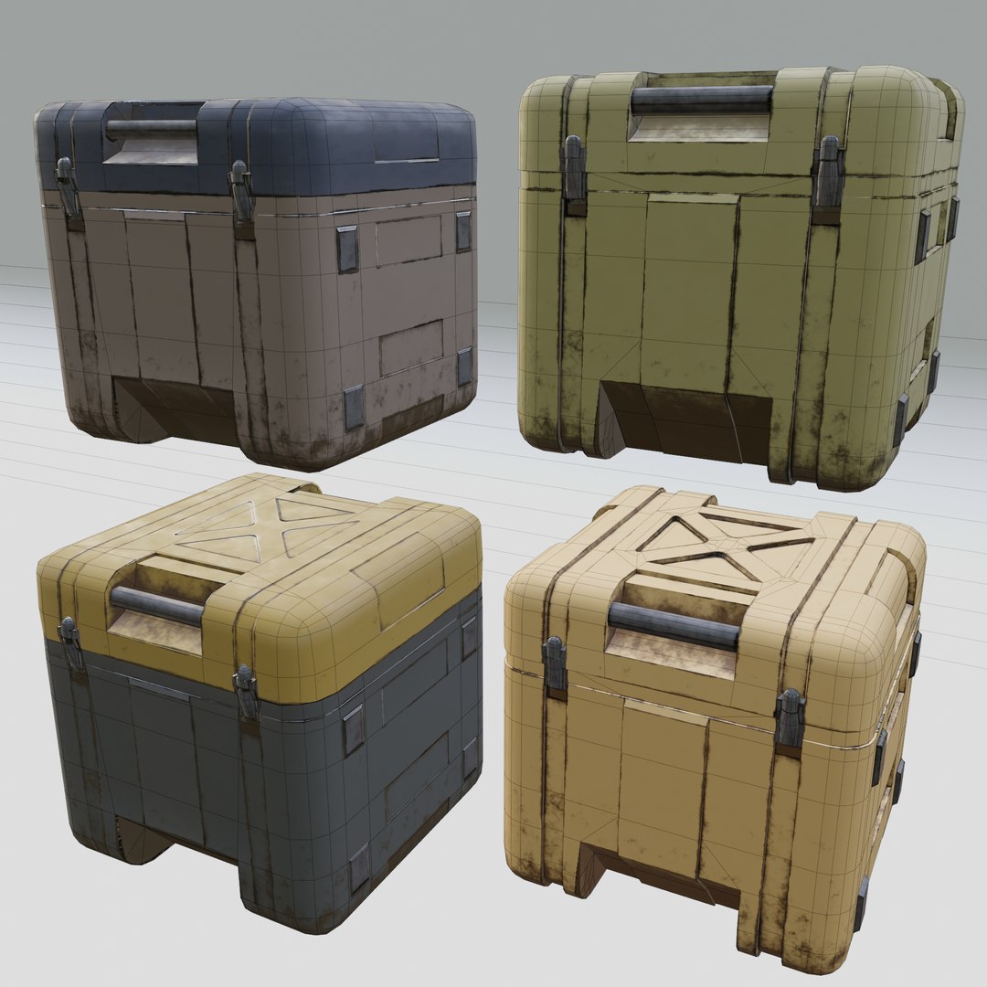3D Model Game-Ready Sci-Fi Customizable Crate - TurboSquid 2073445