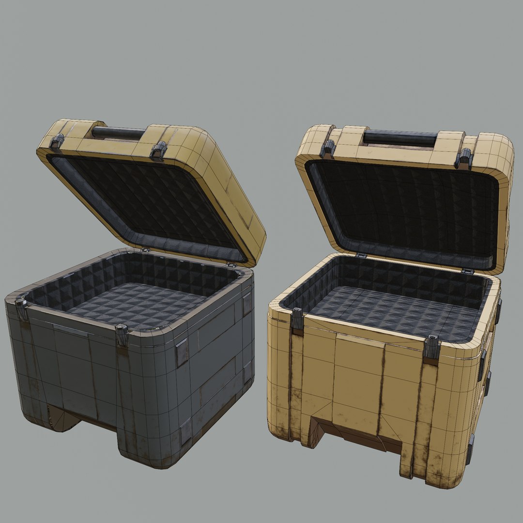 3D Model Game-Ready Sci-Fi Customizable Crate - TurboSquid 2073445