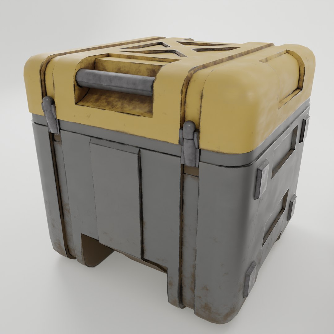3D Model Game-Ready Sci-Fi Customizable Crate - TurboSquid 2073445