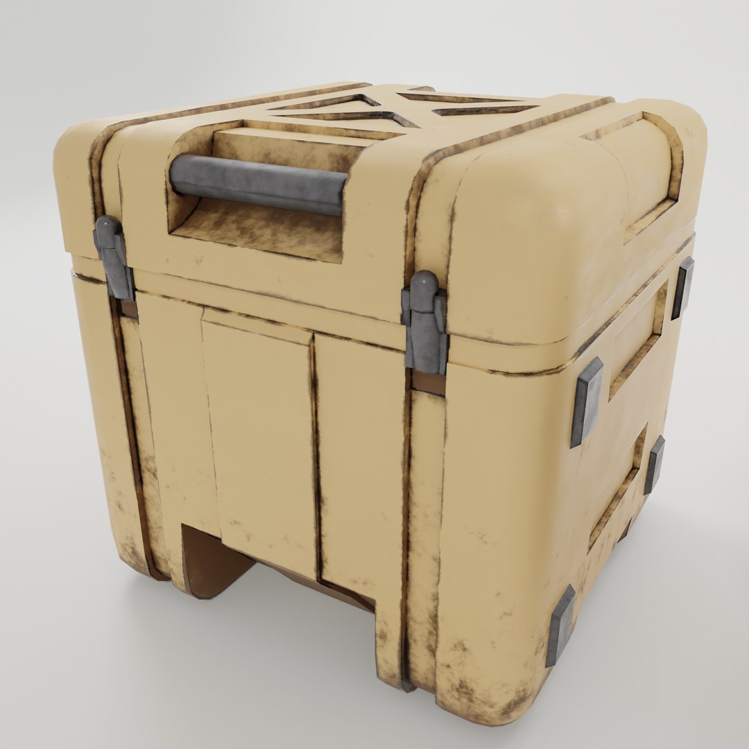 3D Model Game-Ready Sci-Fi Customizable Crate - TurboSquid 2073445
