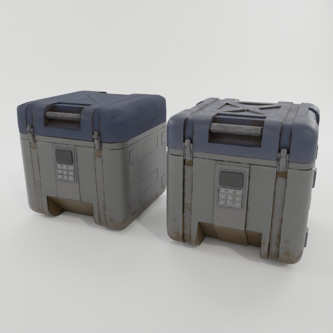 3D Model Game-Ready Sci-Fi Customizable Crate - TurboSquid 2073445