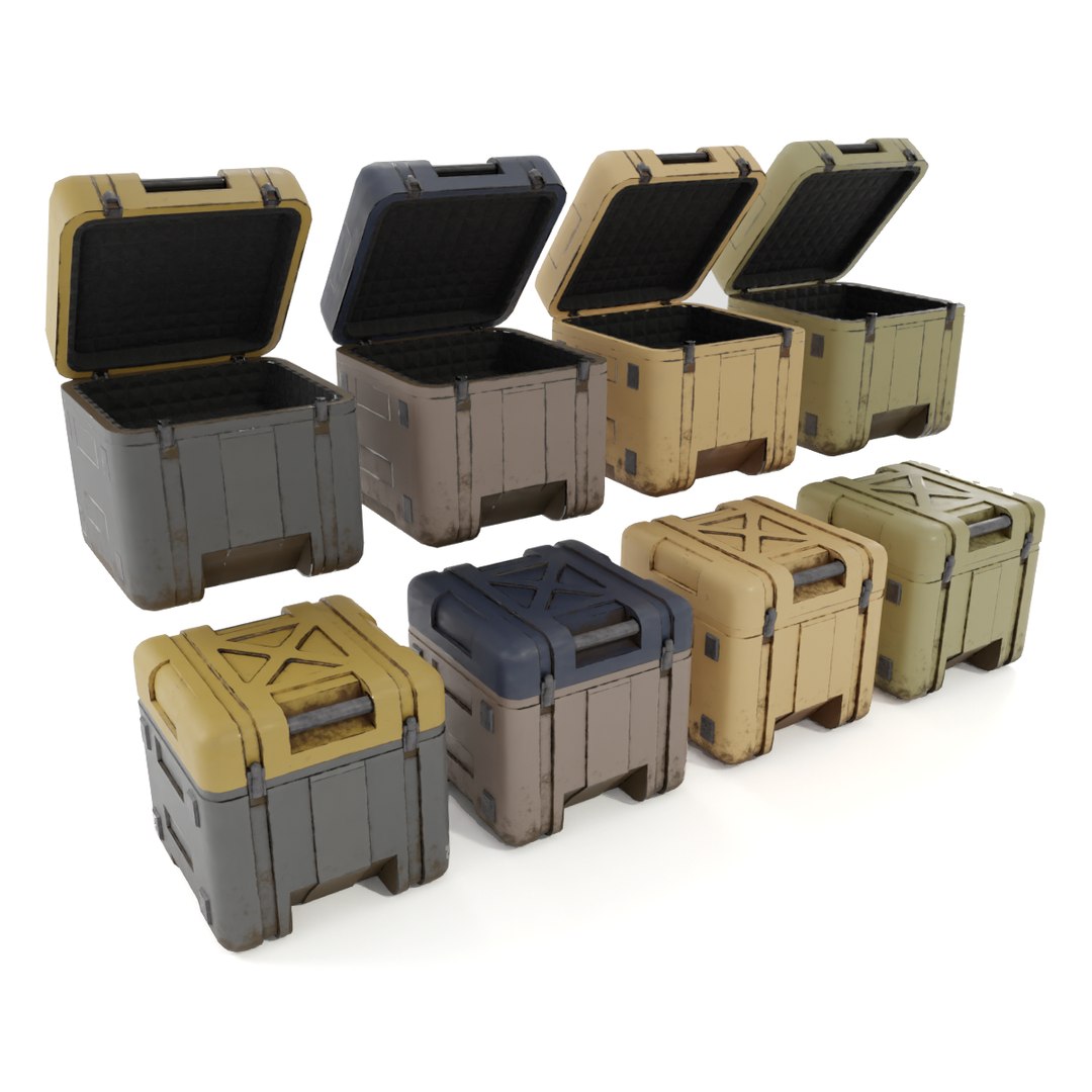 3D Model Game-Ready Sci-Fi Customizable Crate - TurboSquid 2073445