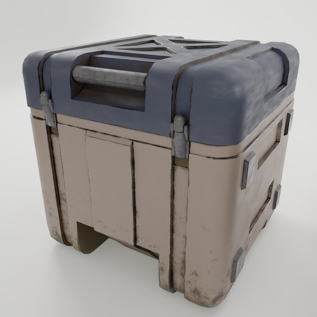 3D Model Game-Ready Sci-Fi Customizable Crate - TurboSquid 2073445