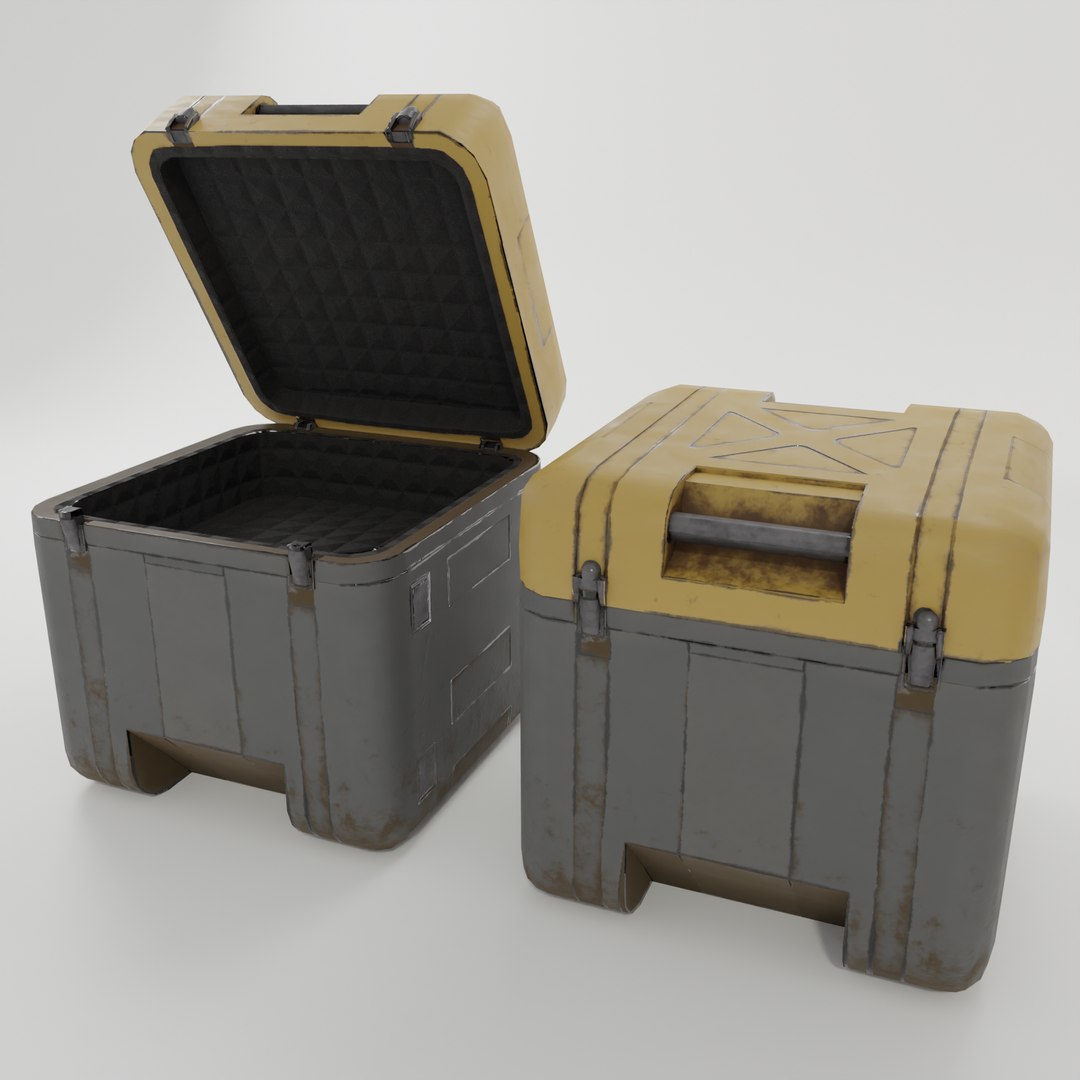 3D Model Game-Ready Sci-Fi Customizable Crate - TurboSquid 2073445