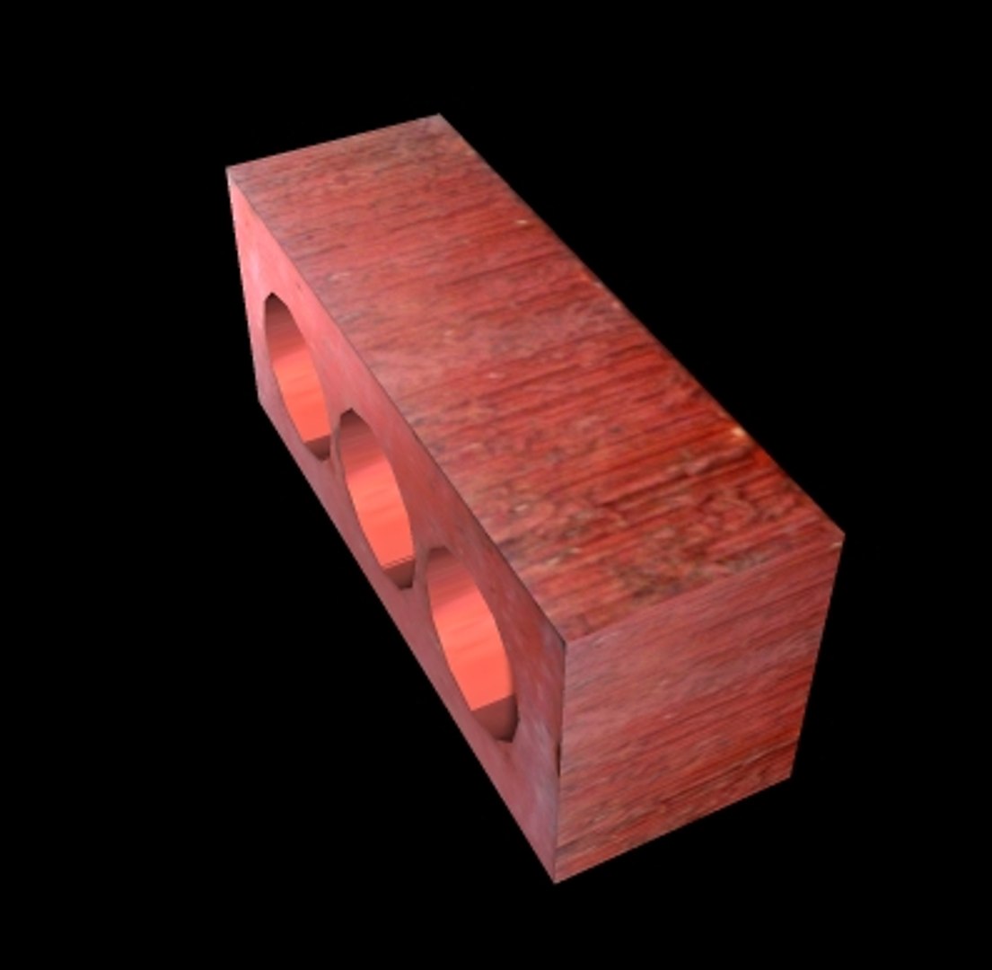 free 3ds model brick concrete block