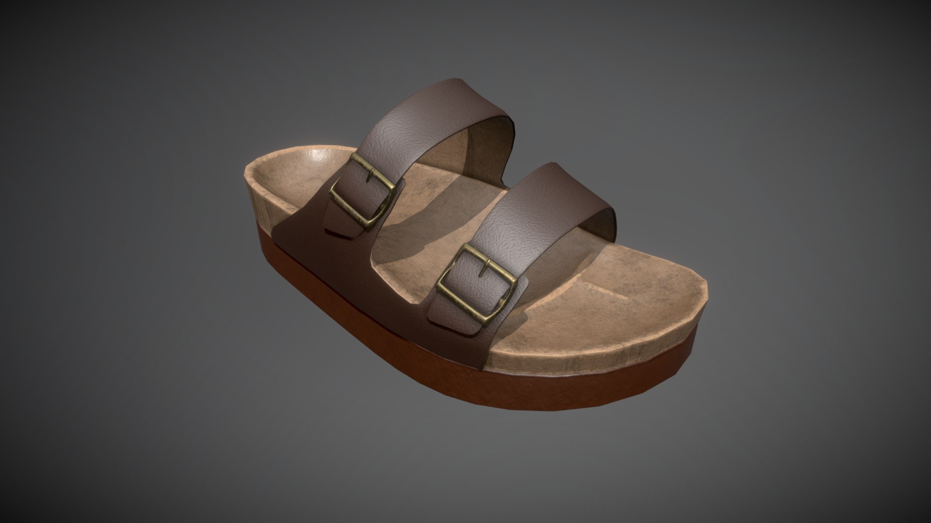 Leather Sandal 3D Model - TurboSquid 1449953
