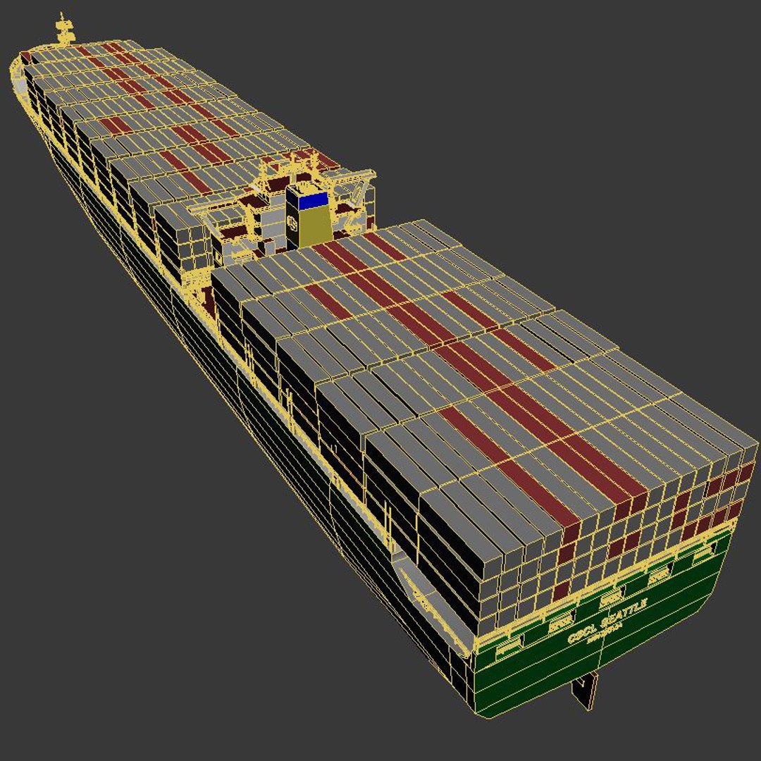 Cscl Seattle Container Vessel 3d Max