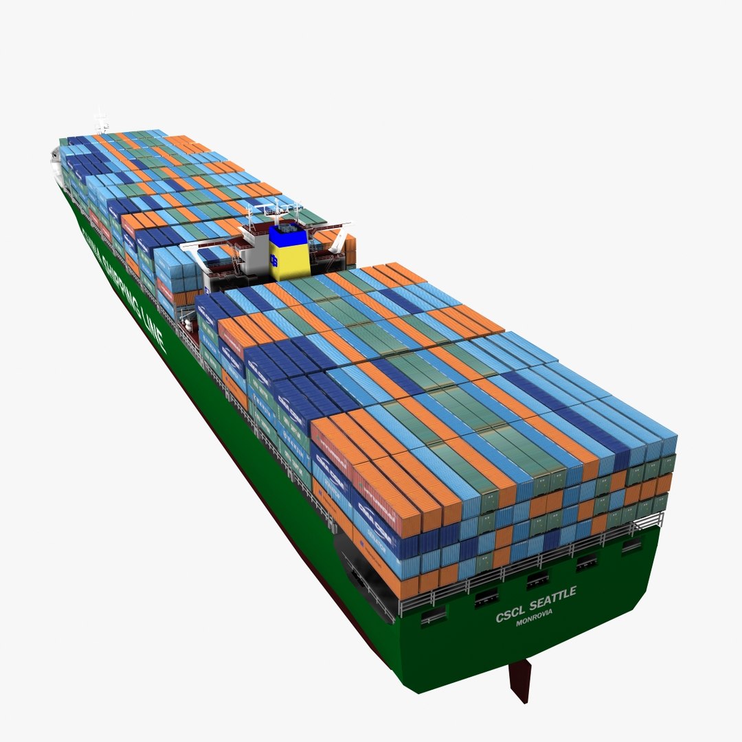Cscl Seattle Container Vessel 3d Max