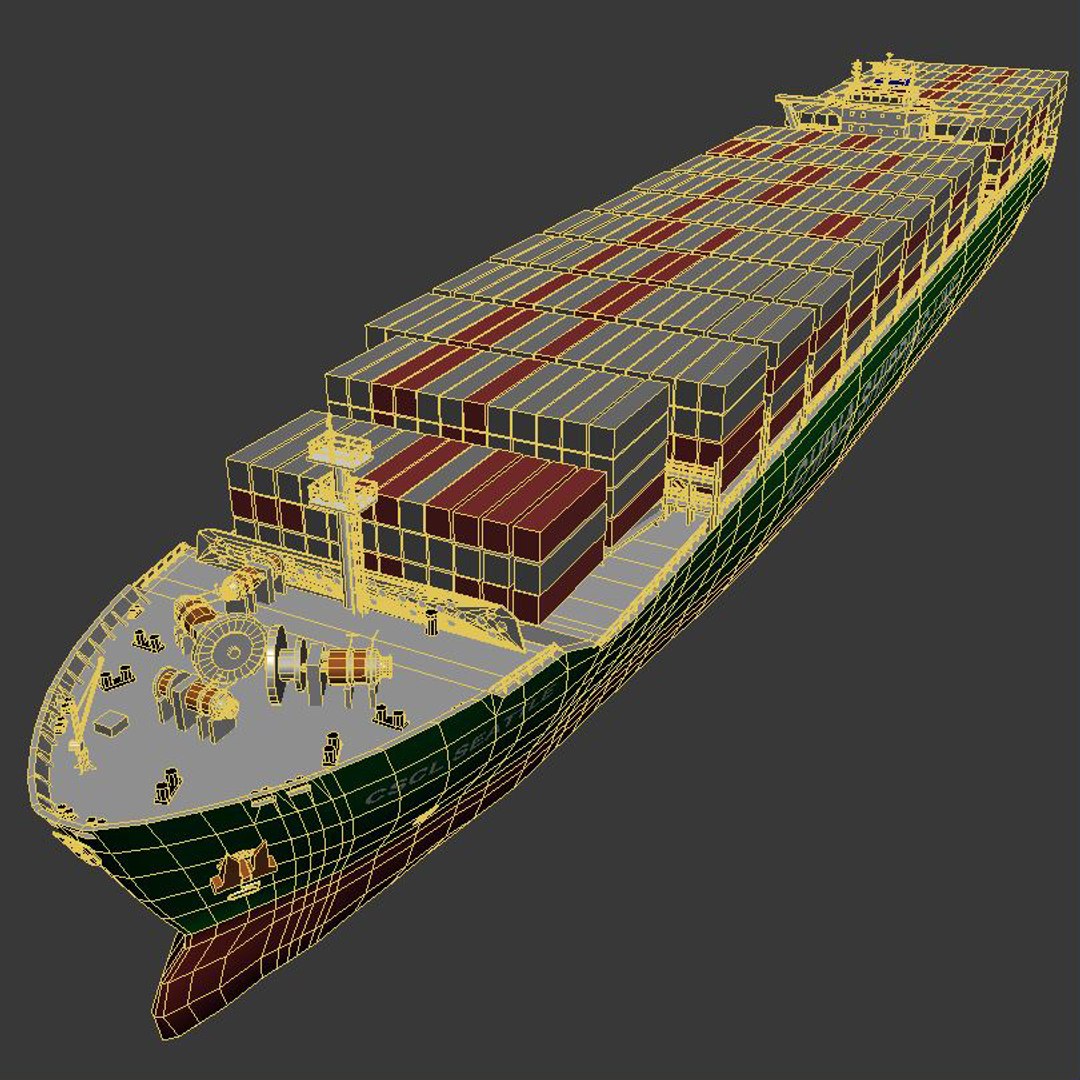 Cscl Seattle Container Vessel 3d Max