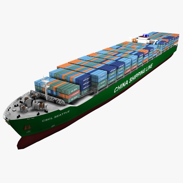 3d grimaldi container ship model
