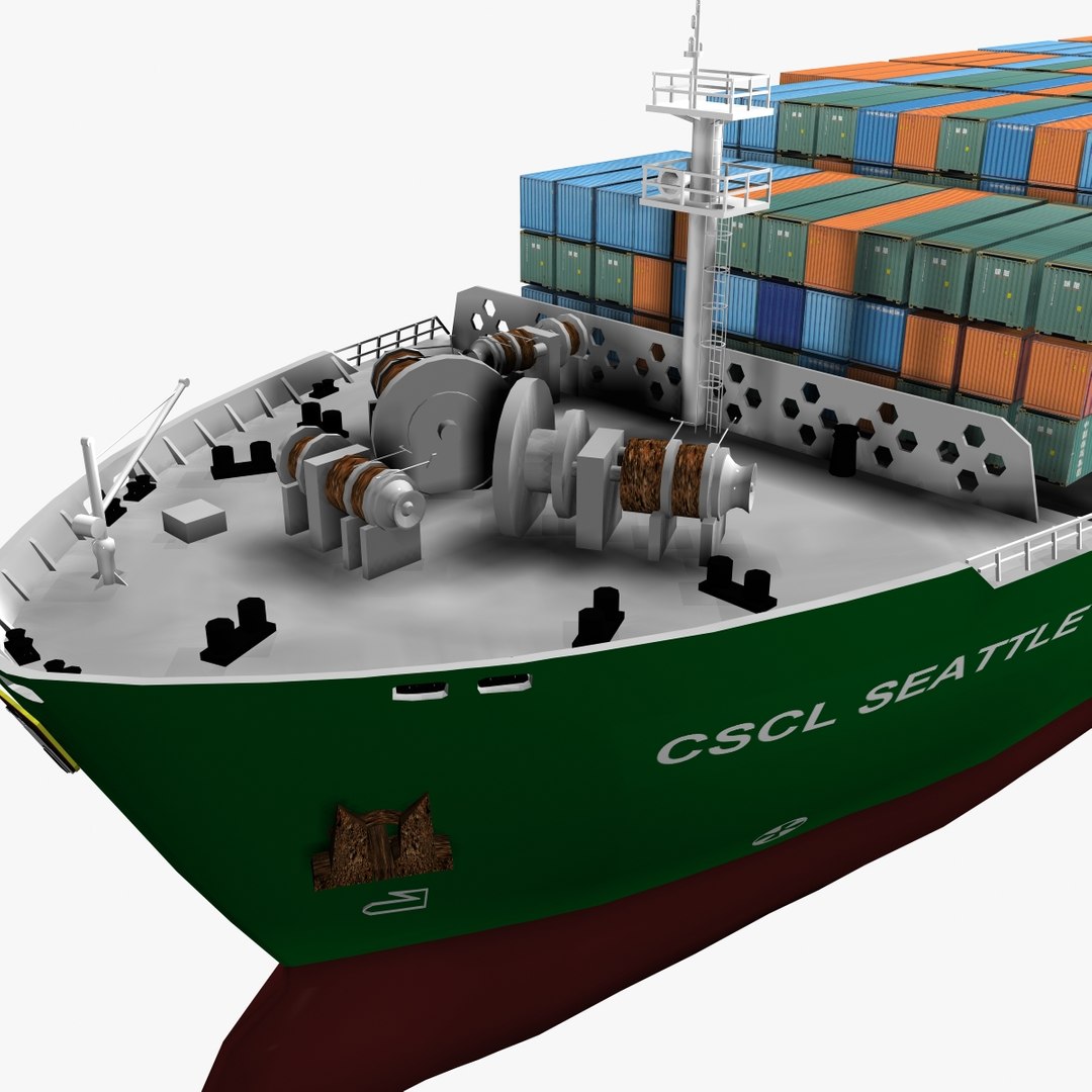 Cscl Seattle Container Vessel 3d Max