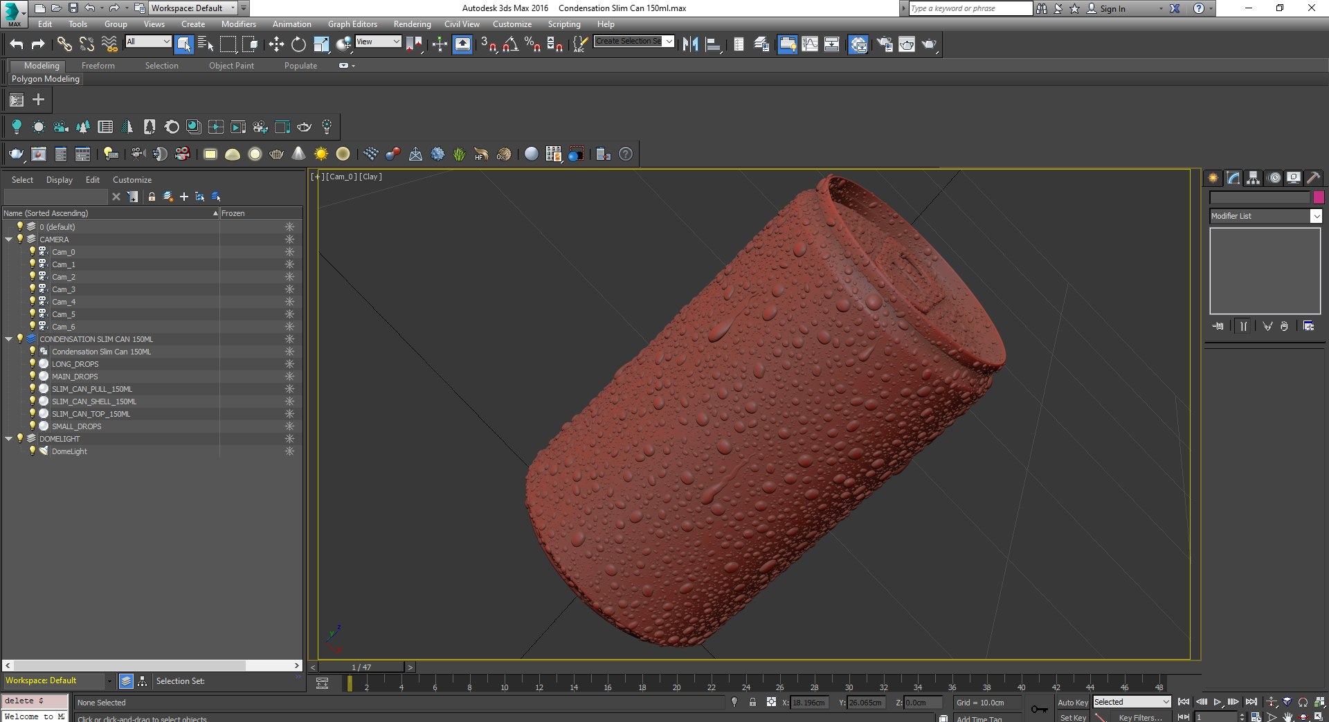 Slim 150ml Condensation 5 3D Model - TurboSquid 1705696