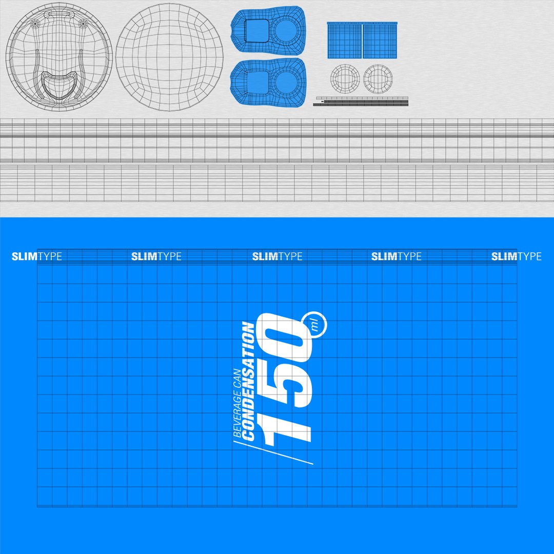Slim 150ml Condensation 5 3D Model - TurboSquid 1705696