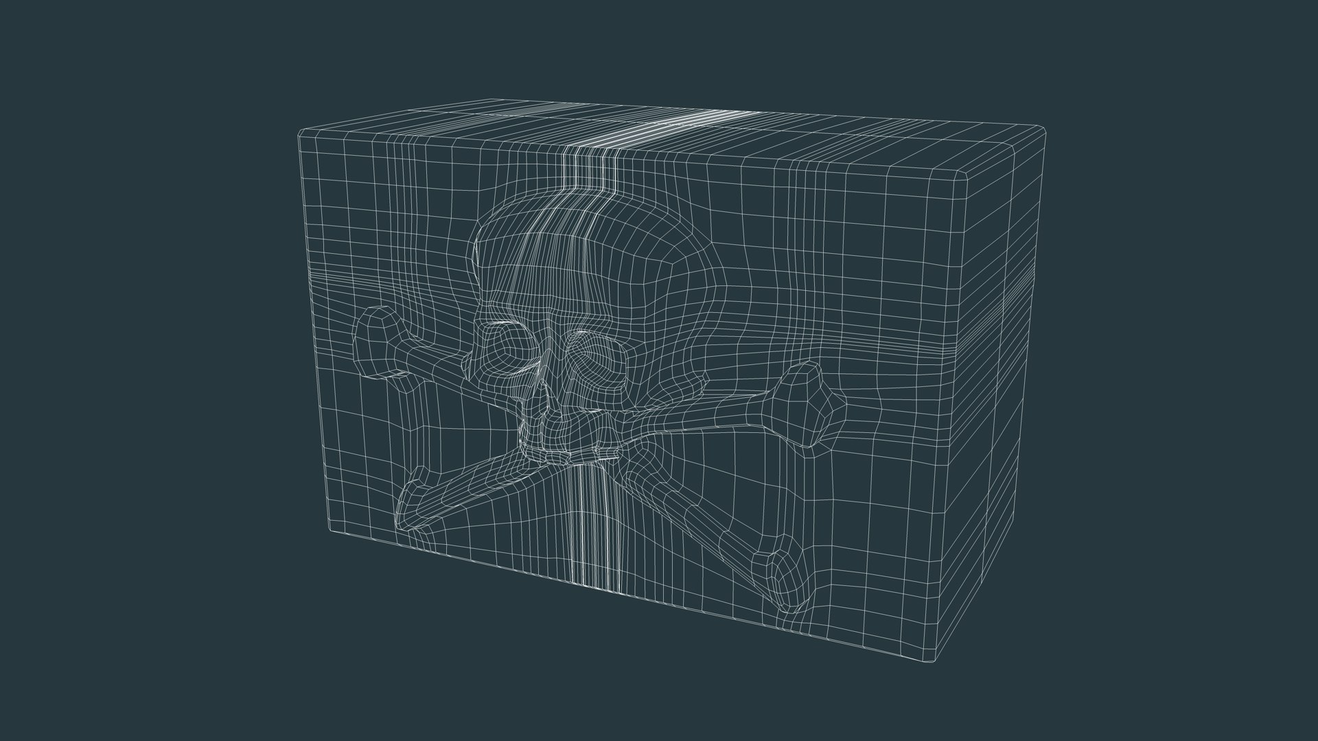 Carved Skull Stone 3d 3ds