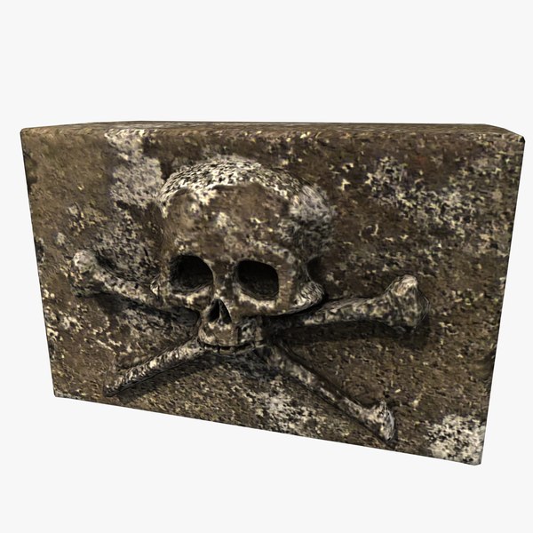 carved skull stone 3d 3ds