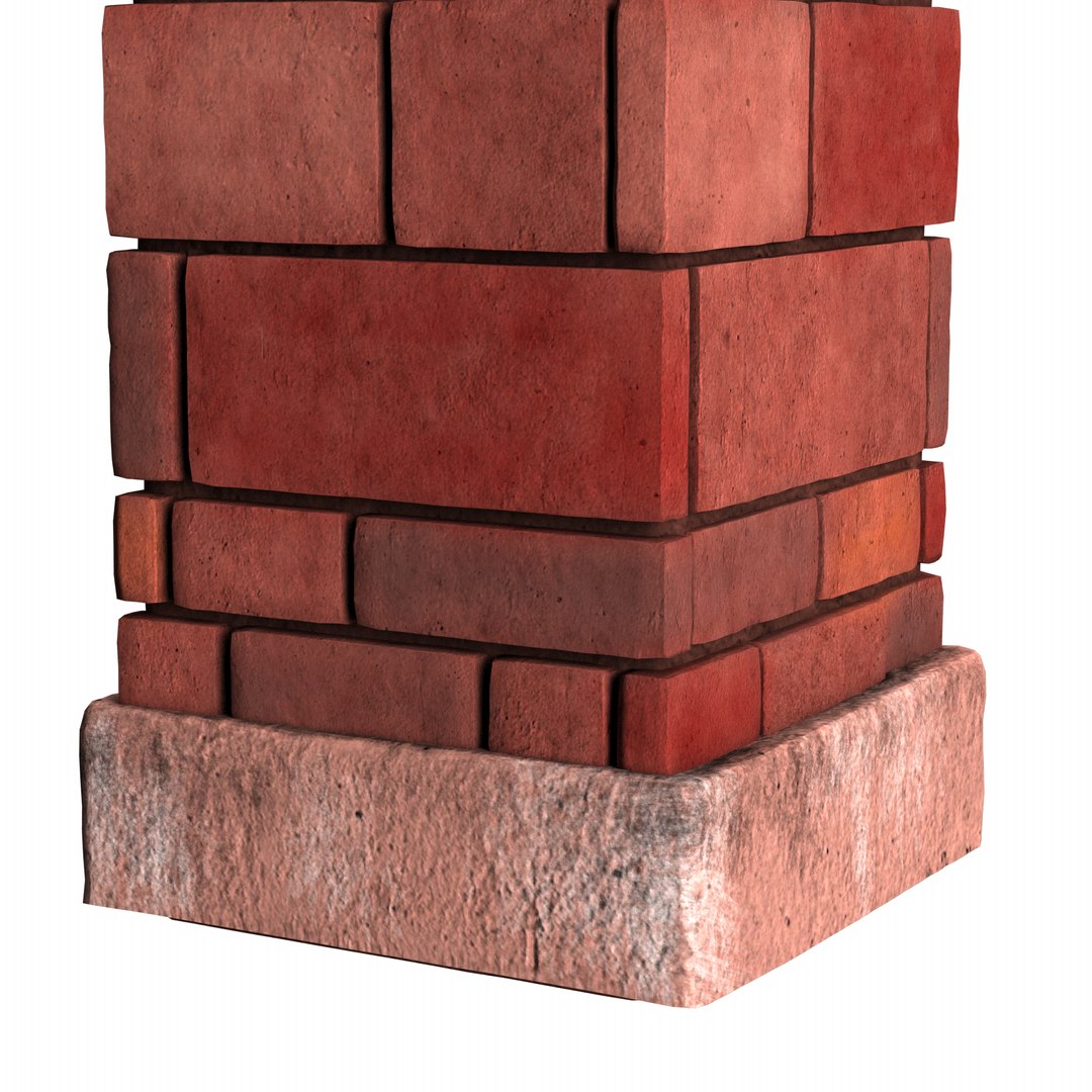 3D Chimney Red Bricks Model - TurboSquid 1546314