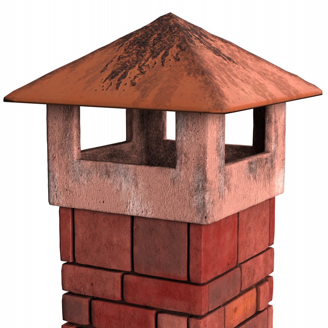 3D Chimney Red Bricks Model - TurboSquid 1546314