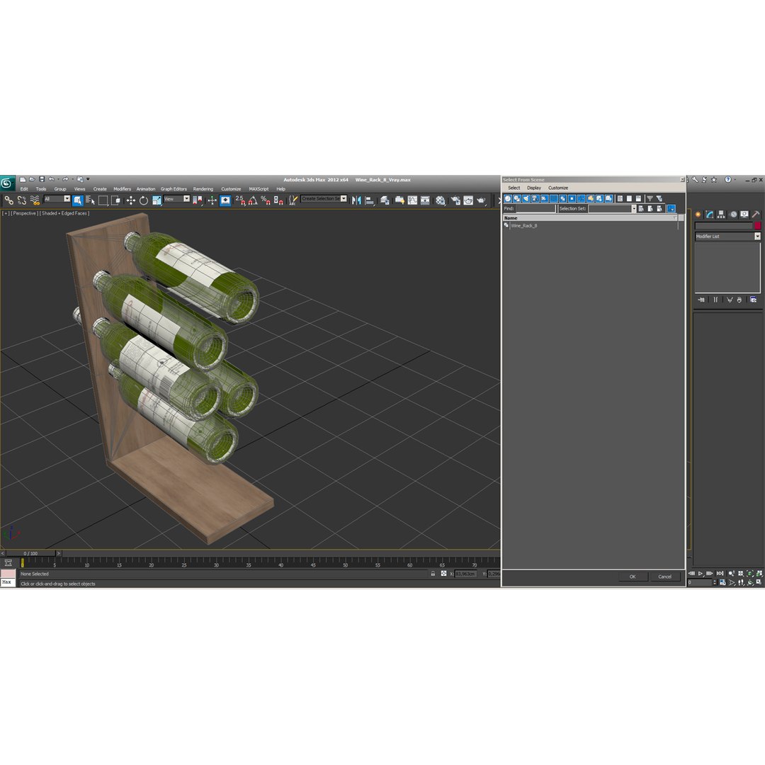 3d model wine rack