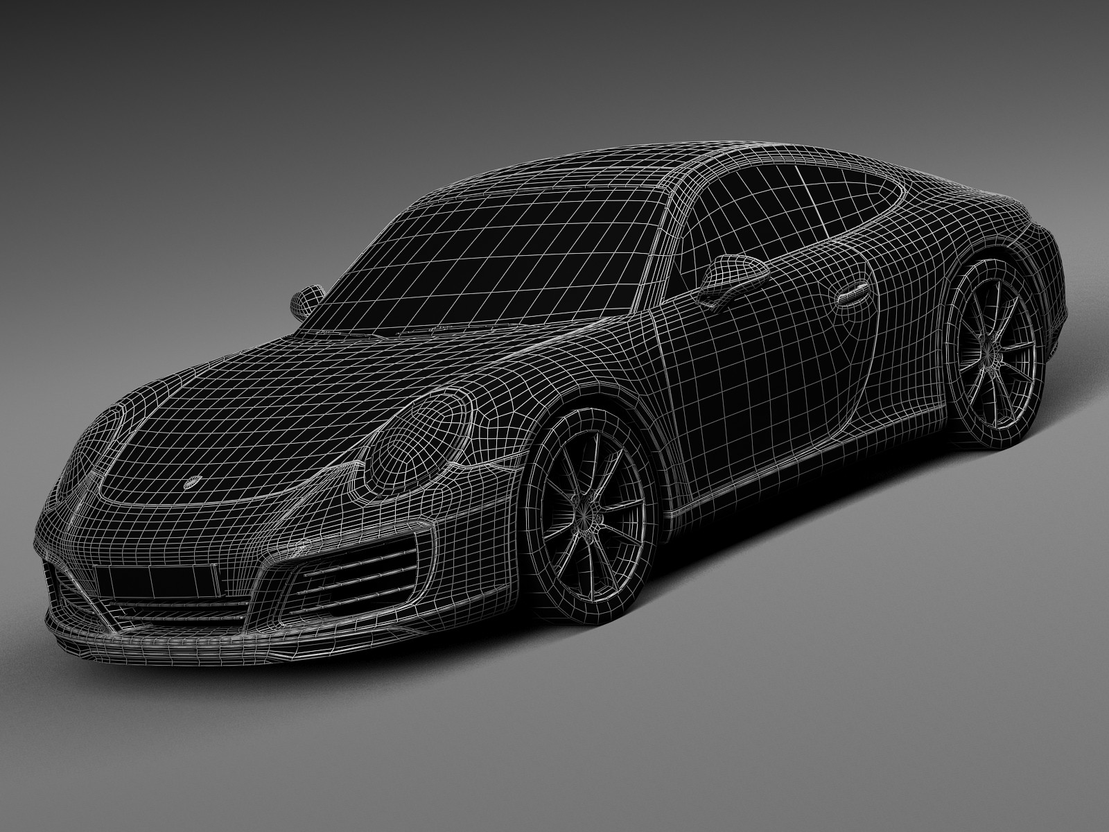 2016 coupe porsche 3d model