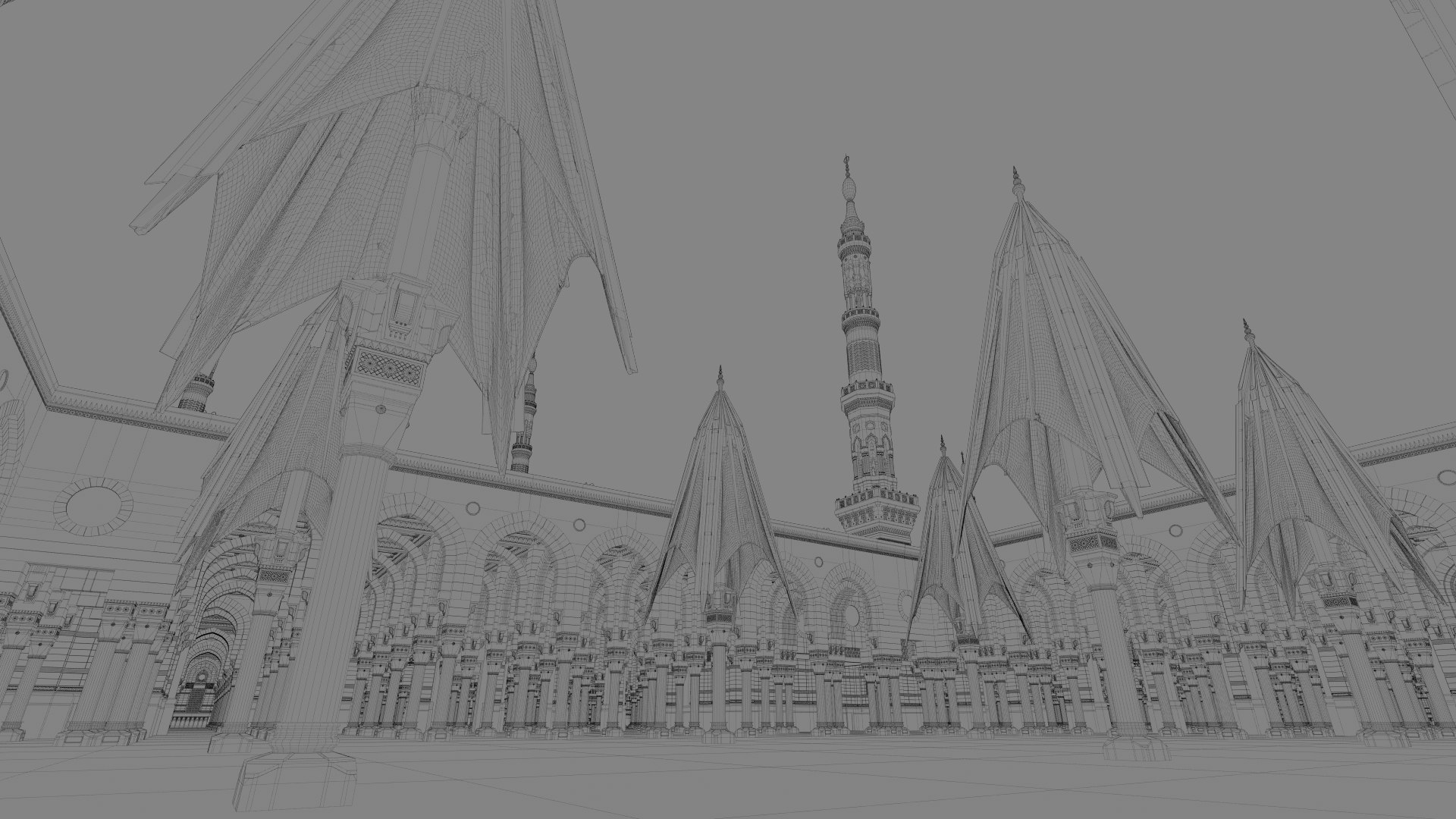 Prophet Masjid Nabawi 3d Model