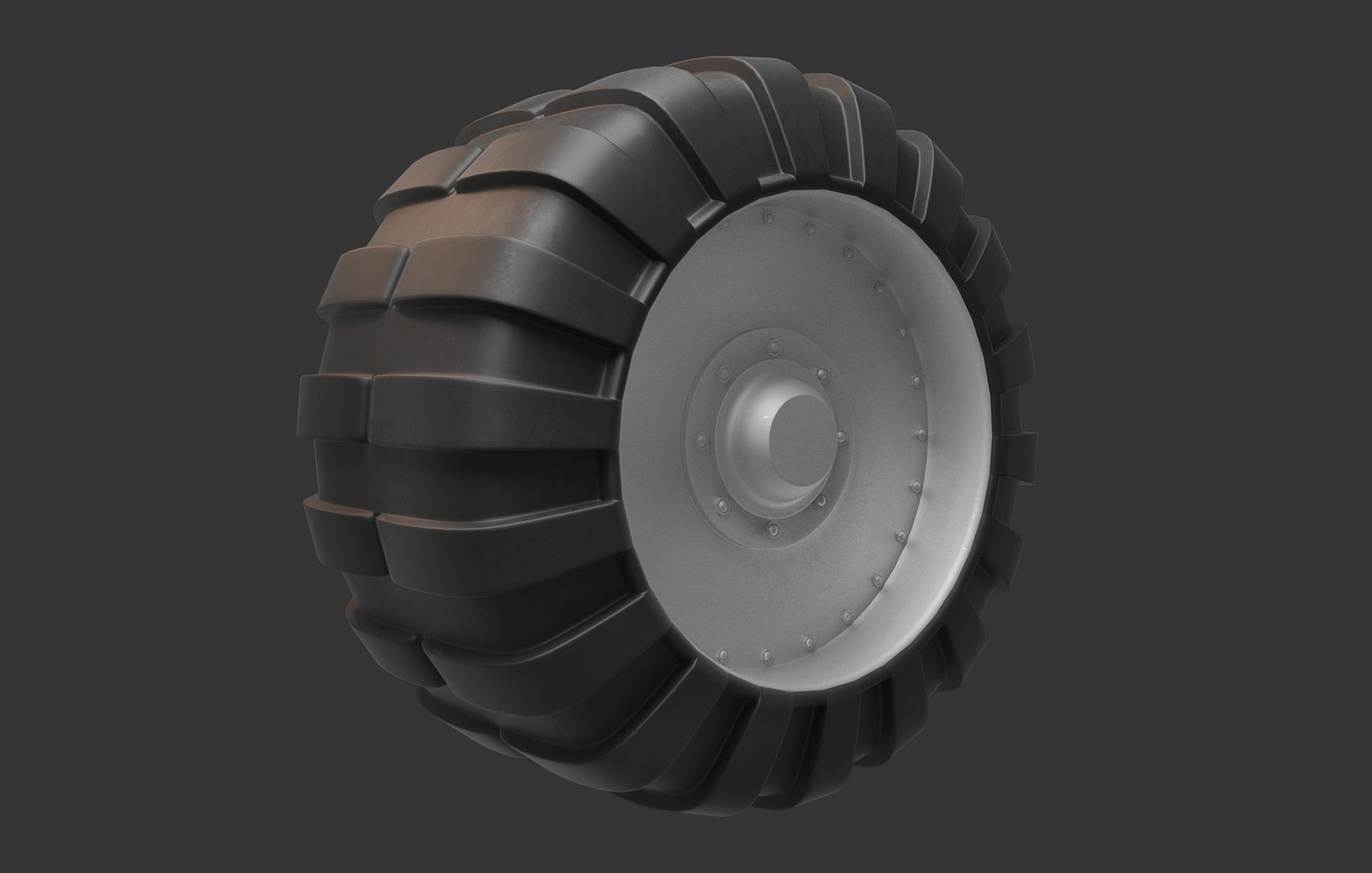 3d model of tank wheel