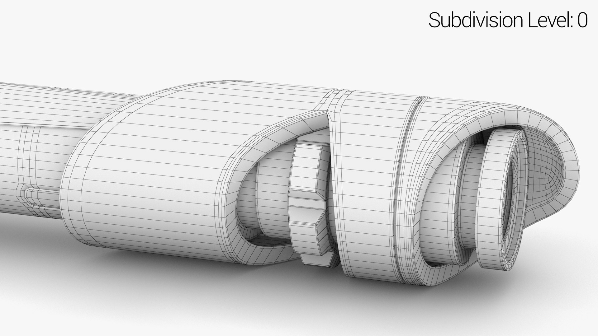 3d Model Of Realistic Lightsaber Hilt