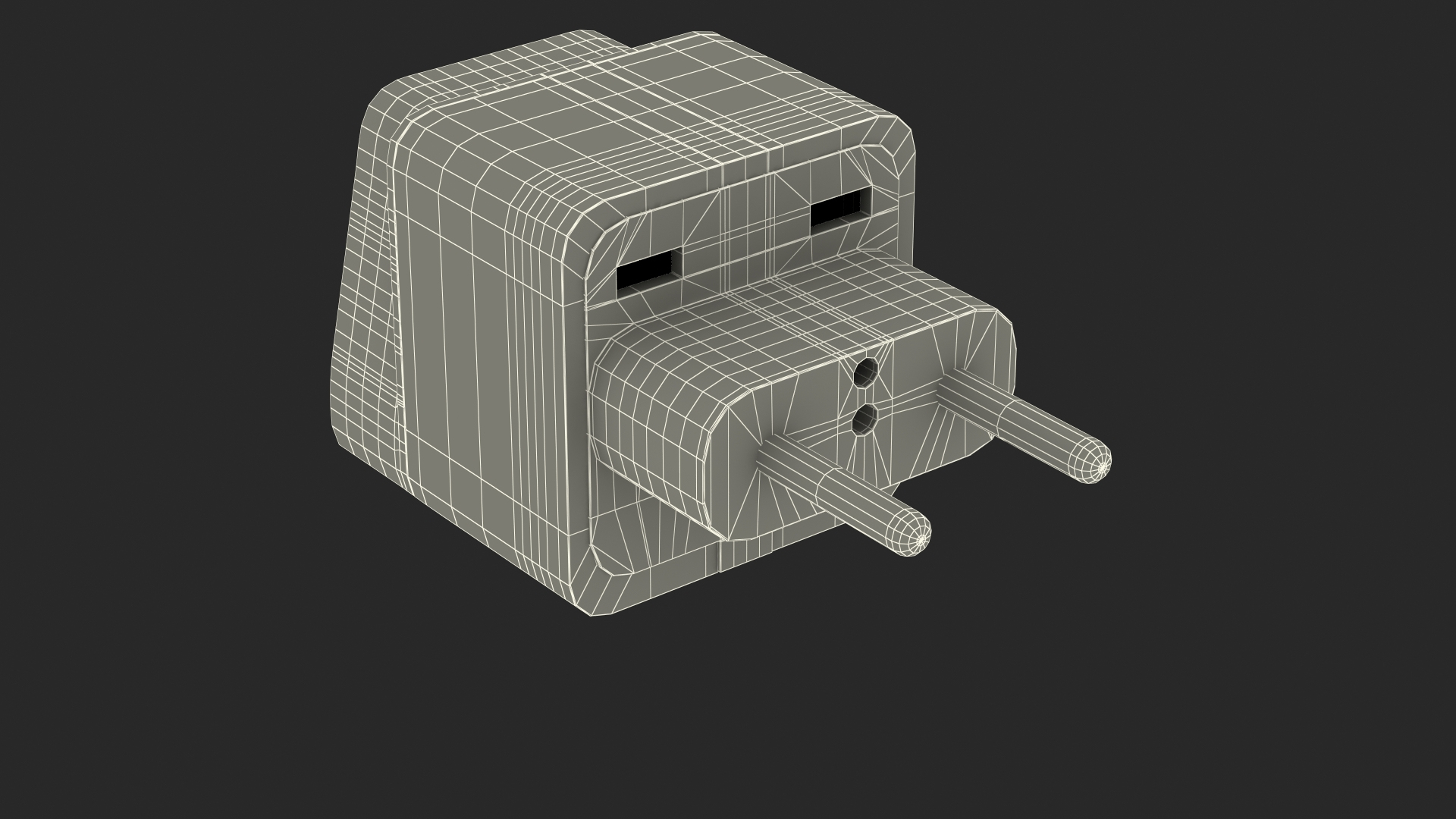 Type C Universal Plug Adapter White 3D - TurboSquid 1839935