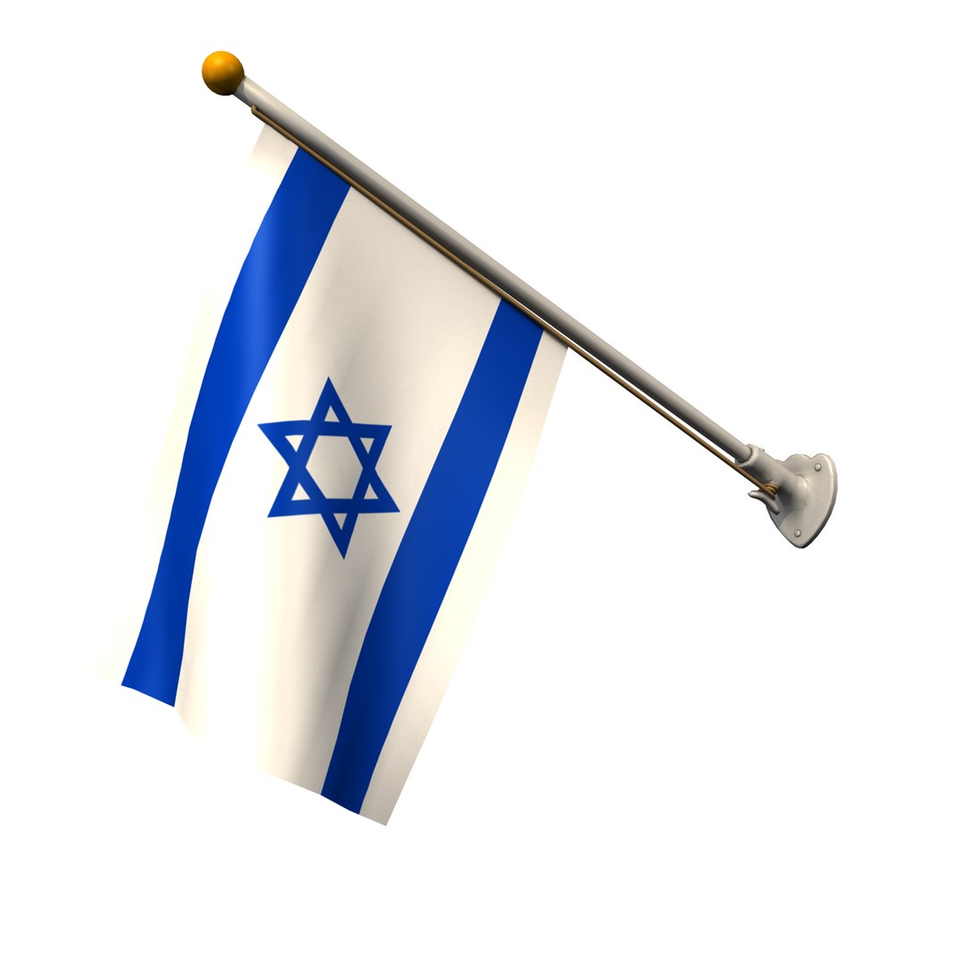 3D Flag Israel 25 Pole Model - TurboSquid 1278529