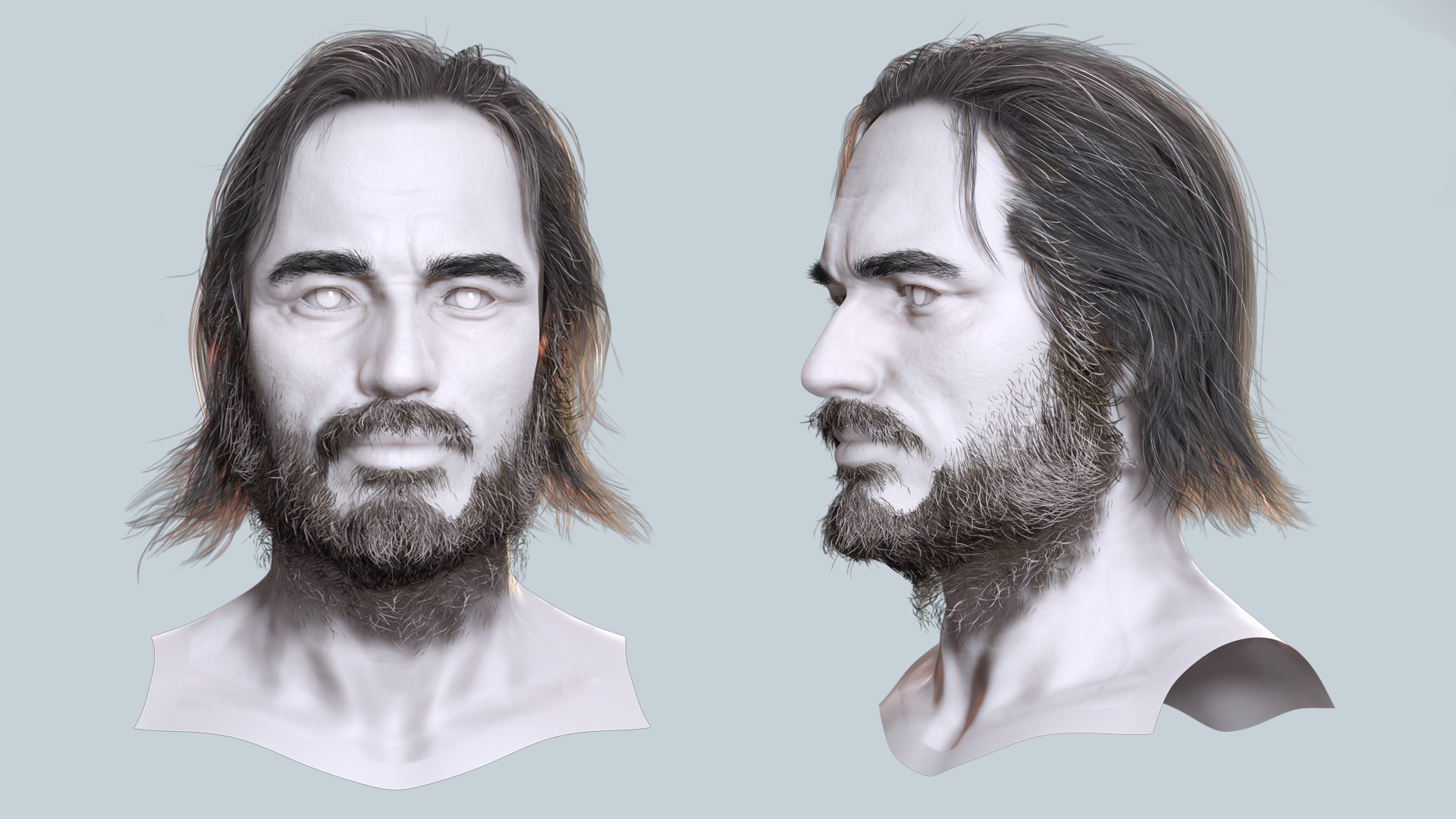 Survivor-Style Hair Beard -Premium 3D Model Model - TurboSquid 2396195
