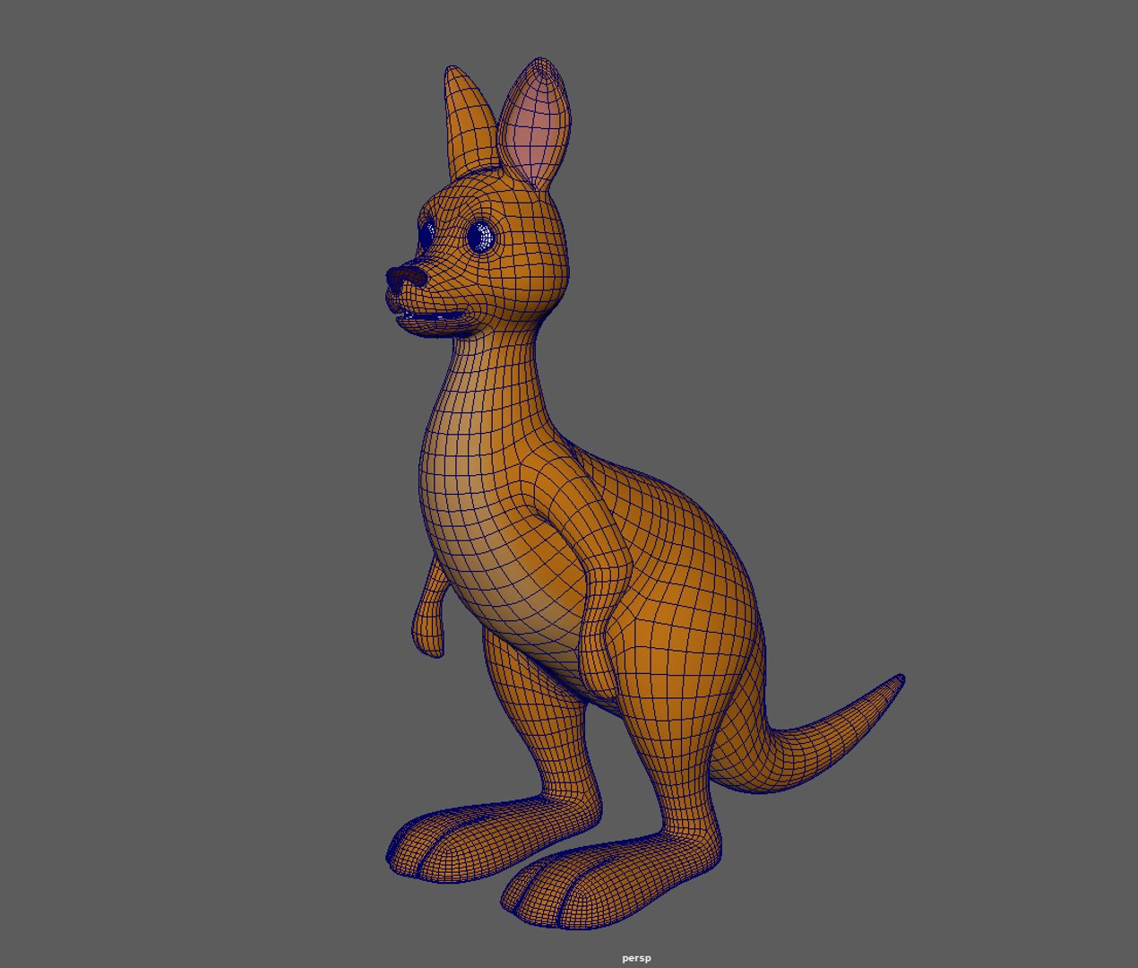 Kangaroo Cartoon Model - TurboSquid 1506685