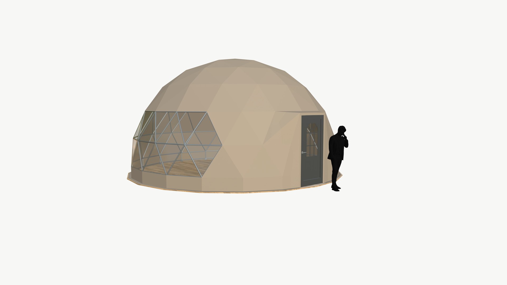 Geodesic Dome Structure Realistic 3D Model - TurboSquid 2116710