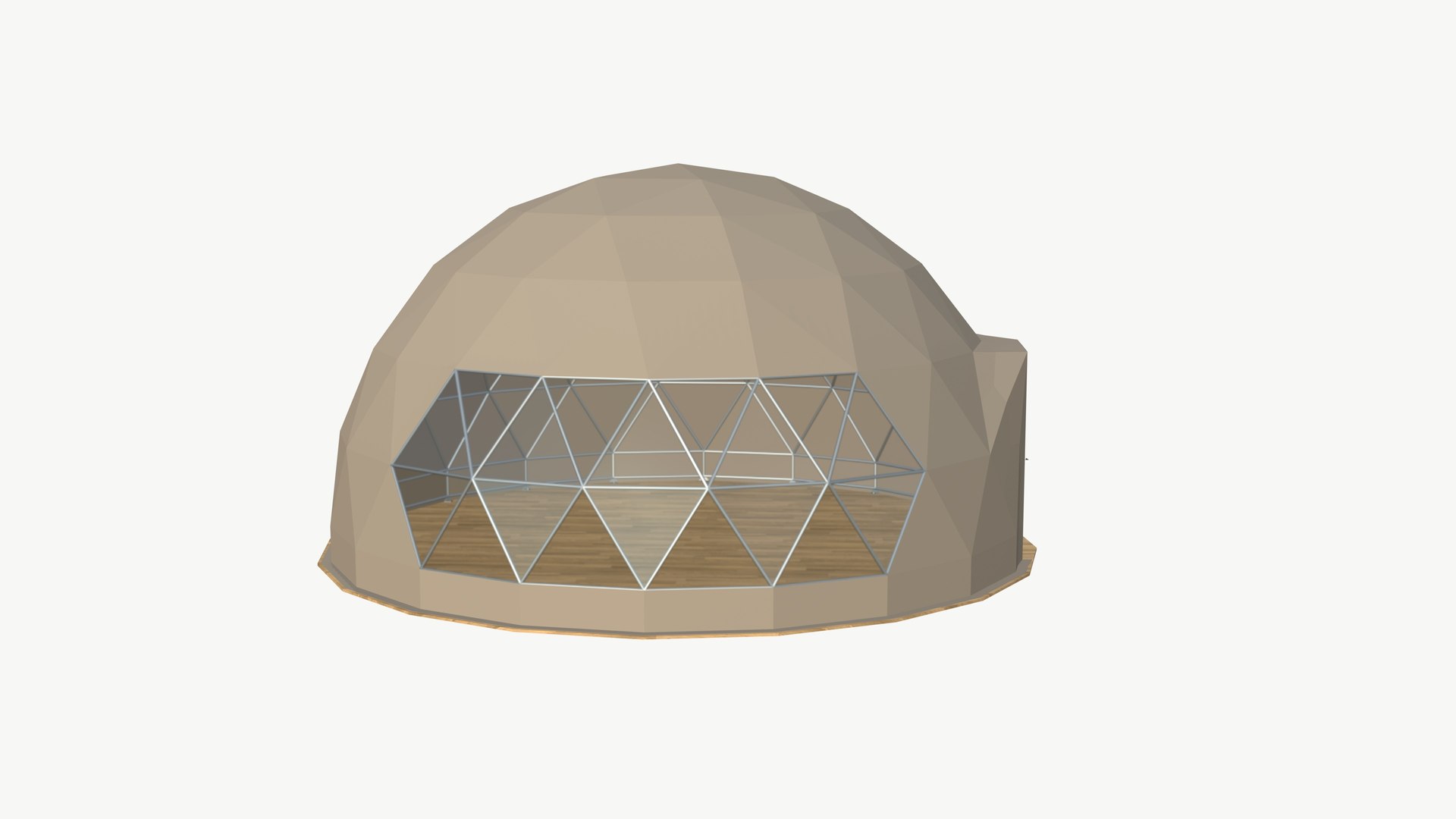 Geodesic Dome Structure Realistic 3D Model - TurboSquid 2116710