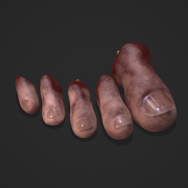 Severed Fingers Toes Ear and Nose 3D model - TurboSquid 1806482